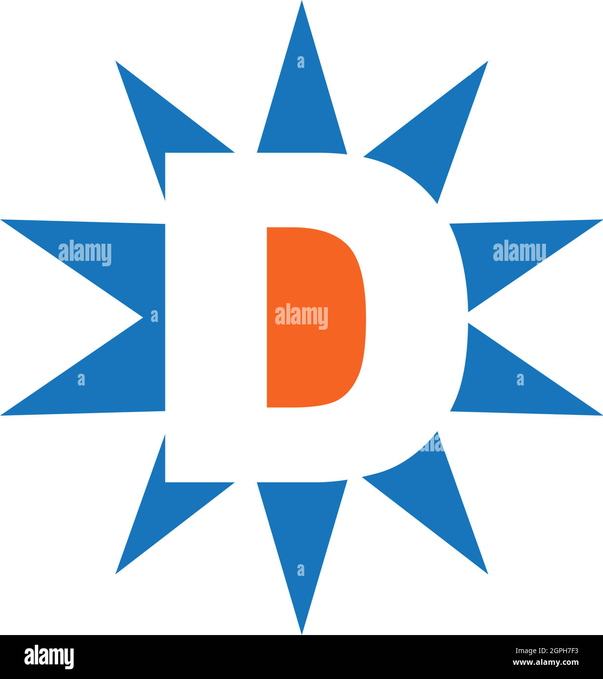 Letter d circle logo hi-res stock photography and images - Alamy