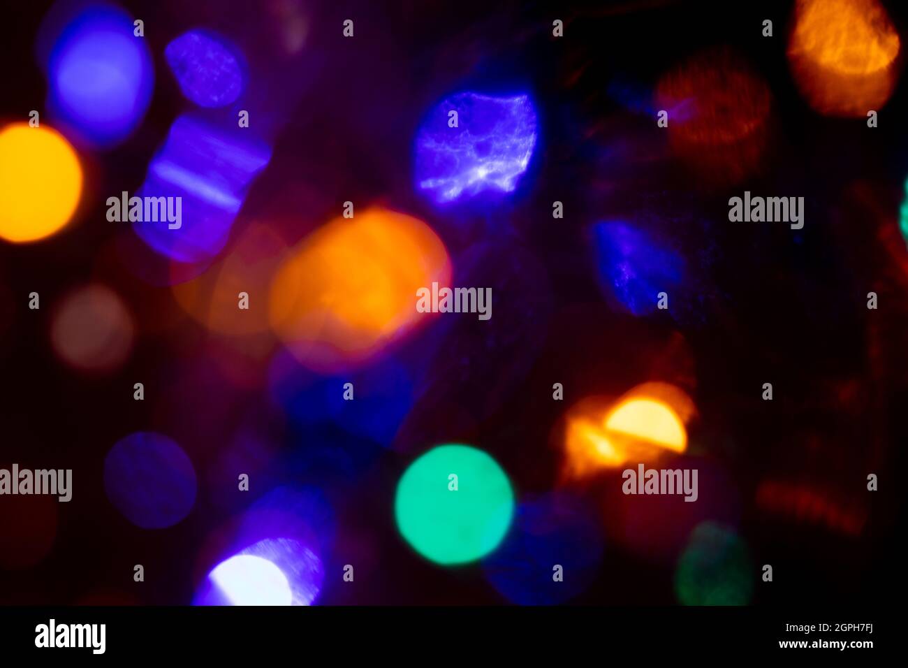 abstract background of circular lights in yellow and blue color Stock ...