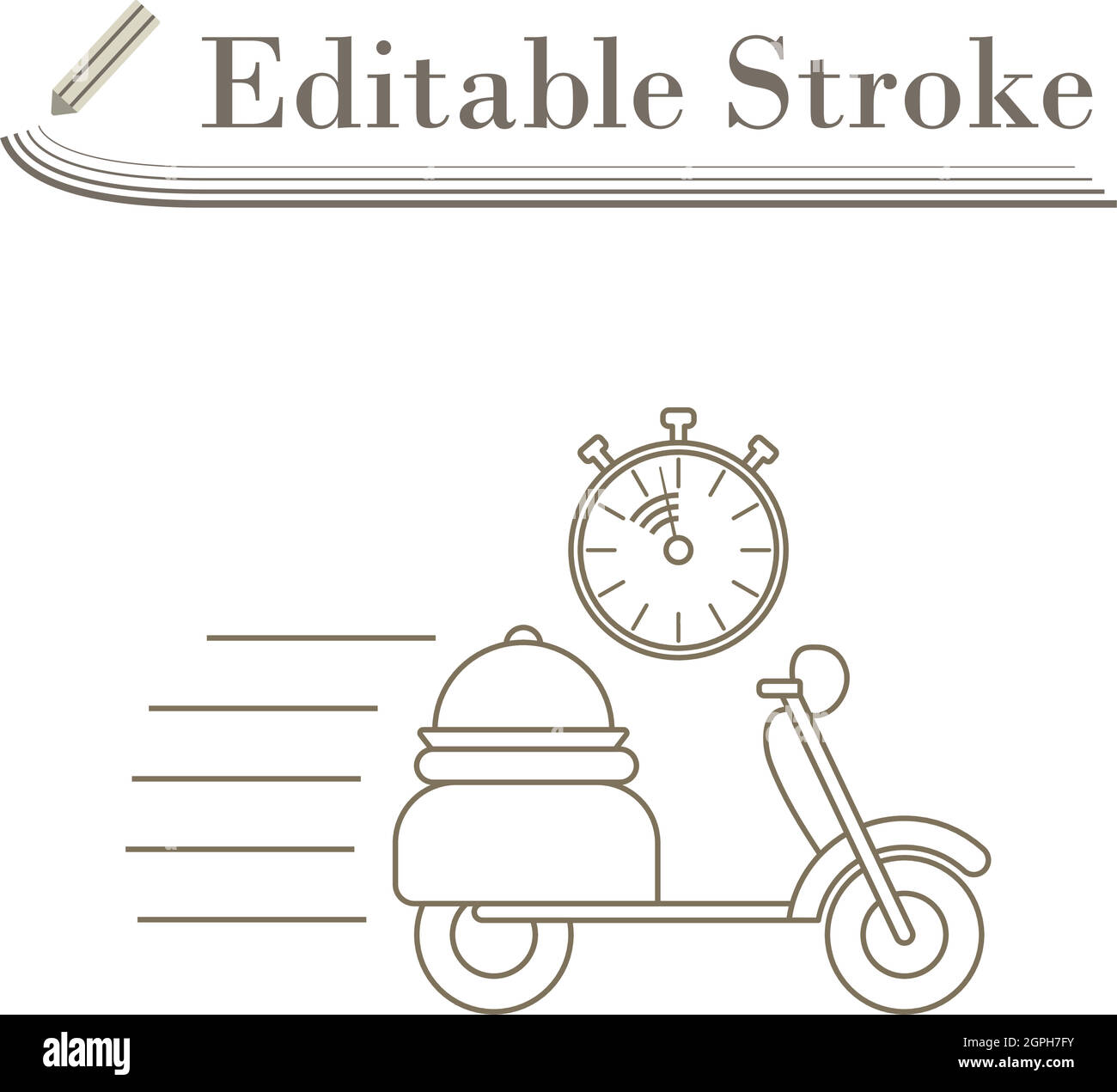 Line delivery man service Cut Out Stock Images & Pictures - Alamy