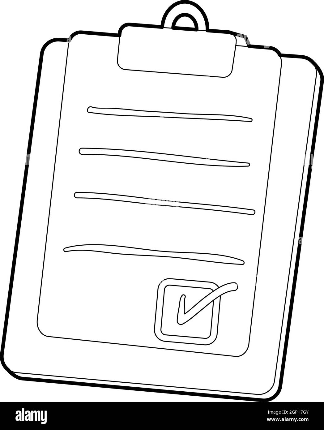 Notepad icon outline vector Black and White Stock Photos & Images - Alamy