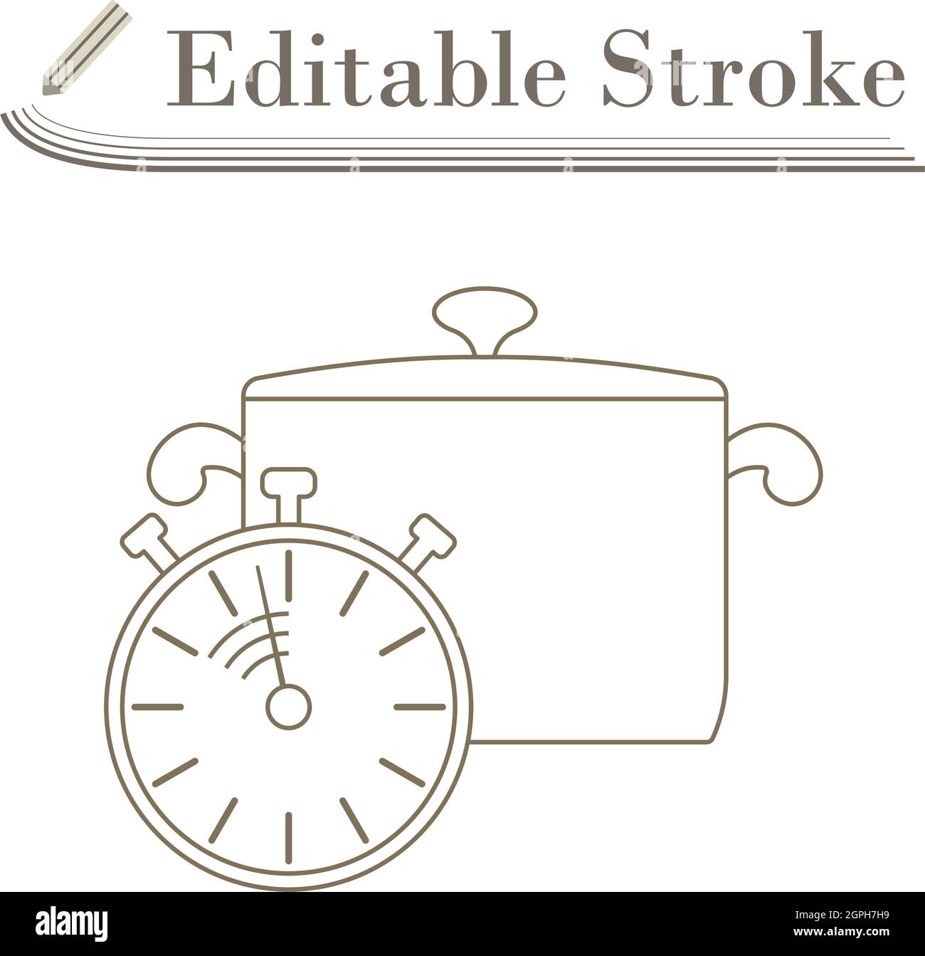 Pan With Stopwatch Icon Stock Vector Image & Art - Alamy