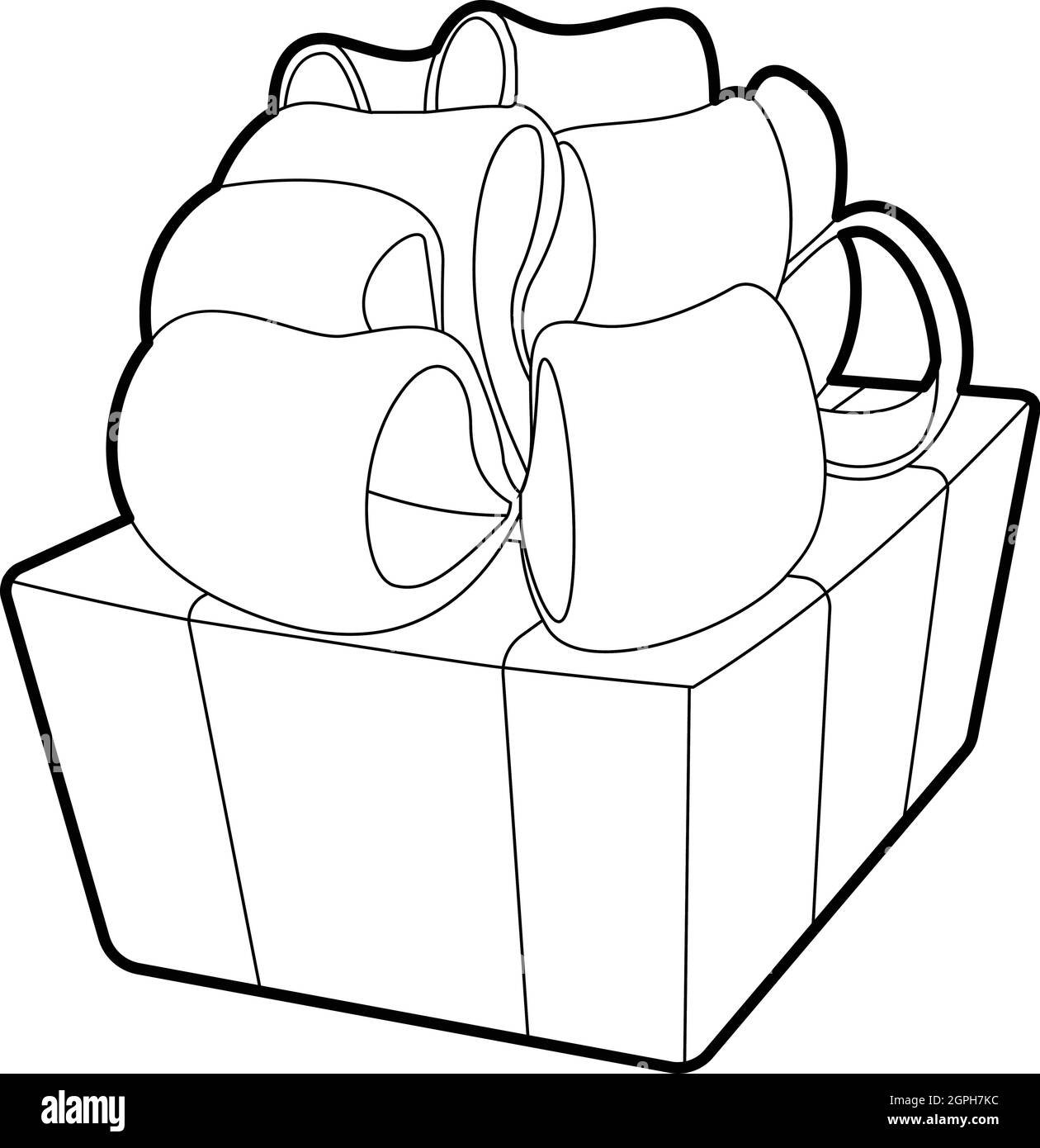 Giftbox icon outline vector Cut Out Stock Images & Pictures - Alamy