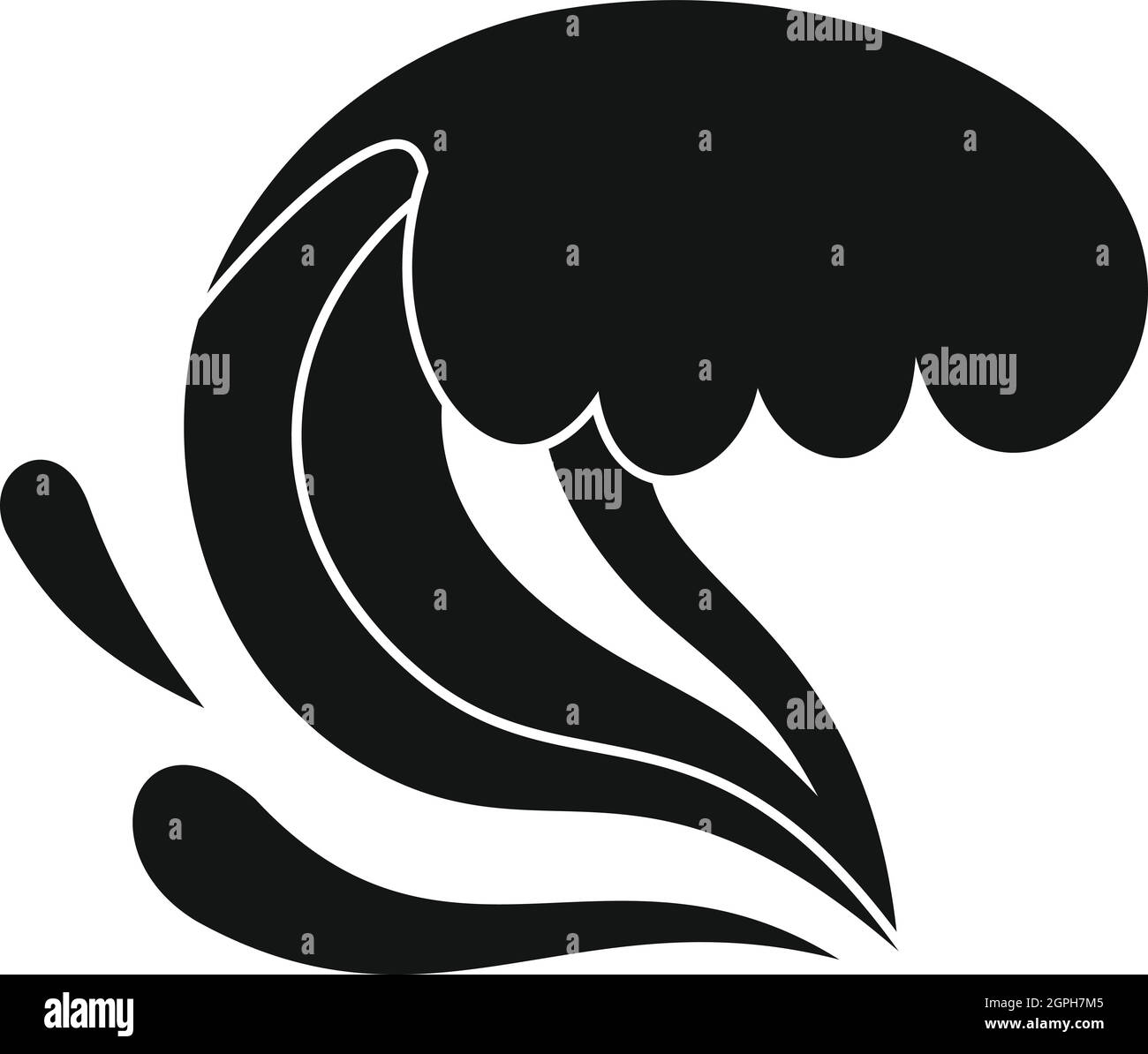 Surf wave icon, simple style Stock Vector Image & Art - Alamy