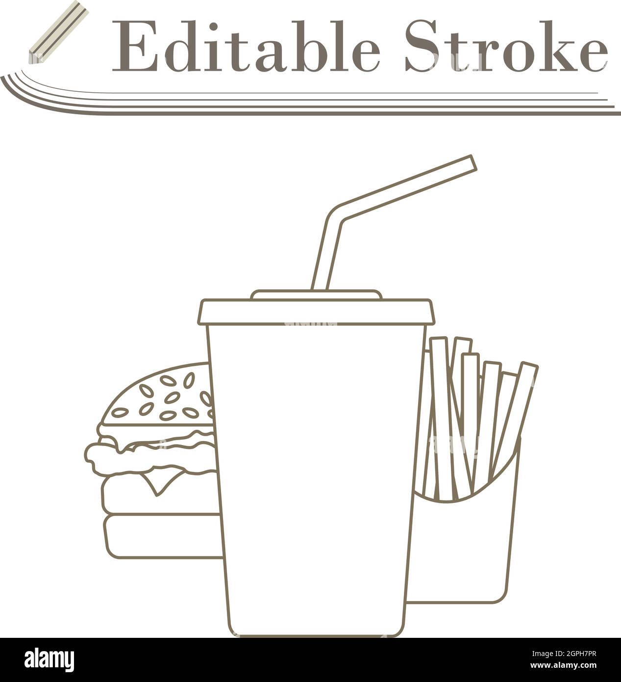 Fast Food Icon Stock Vector Image & Art - Alamy