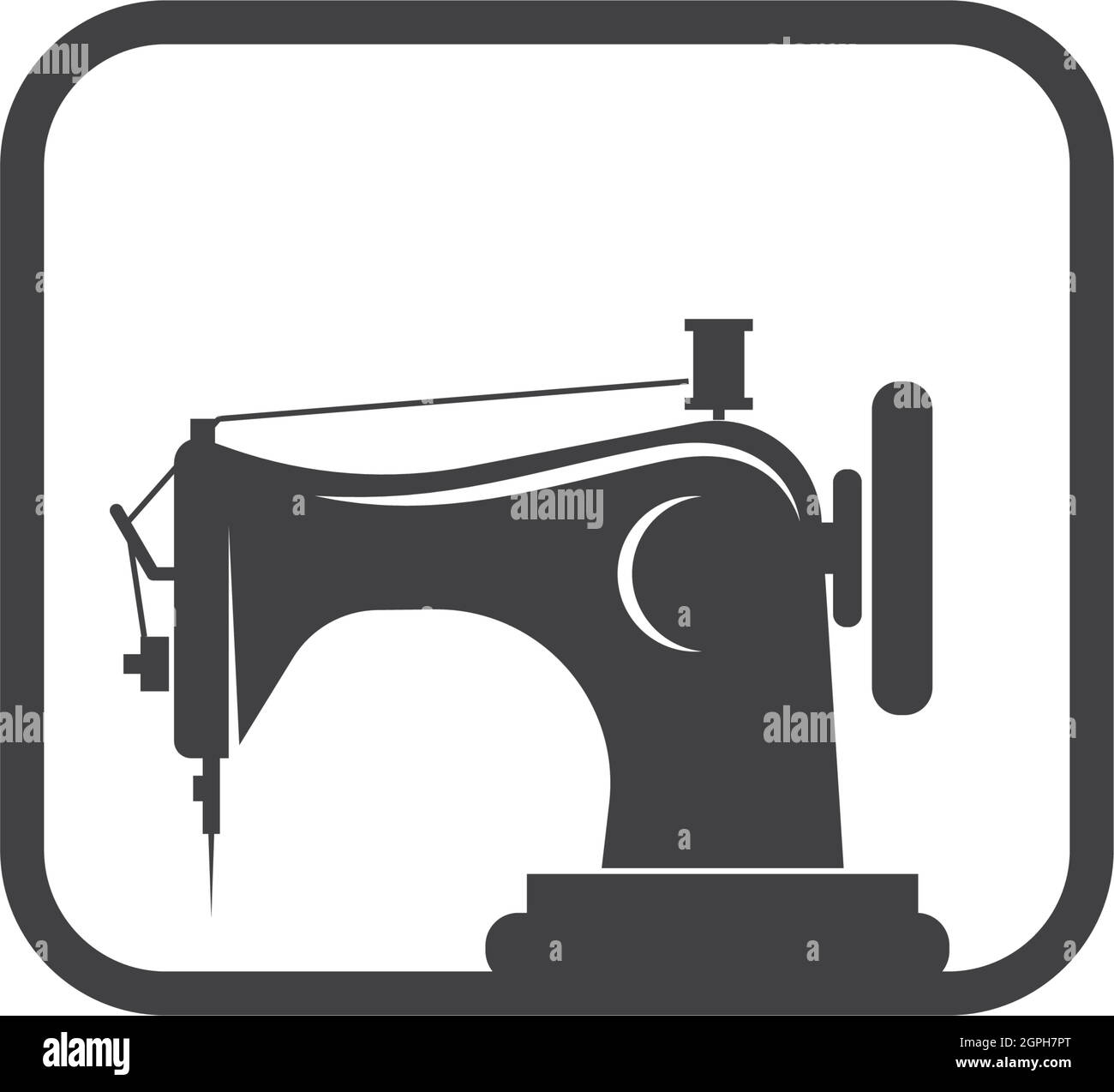 sewing machine icon logo vector Stock Vector Image & Art - Alamy