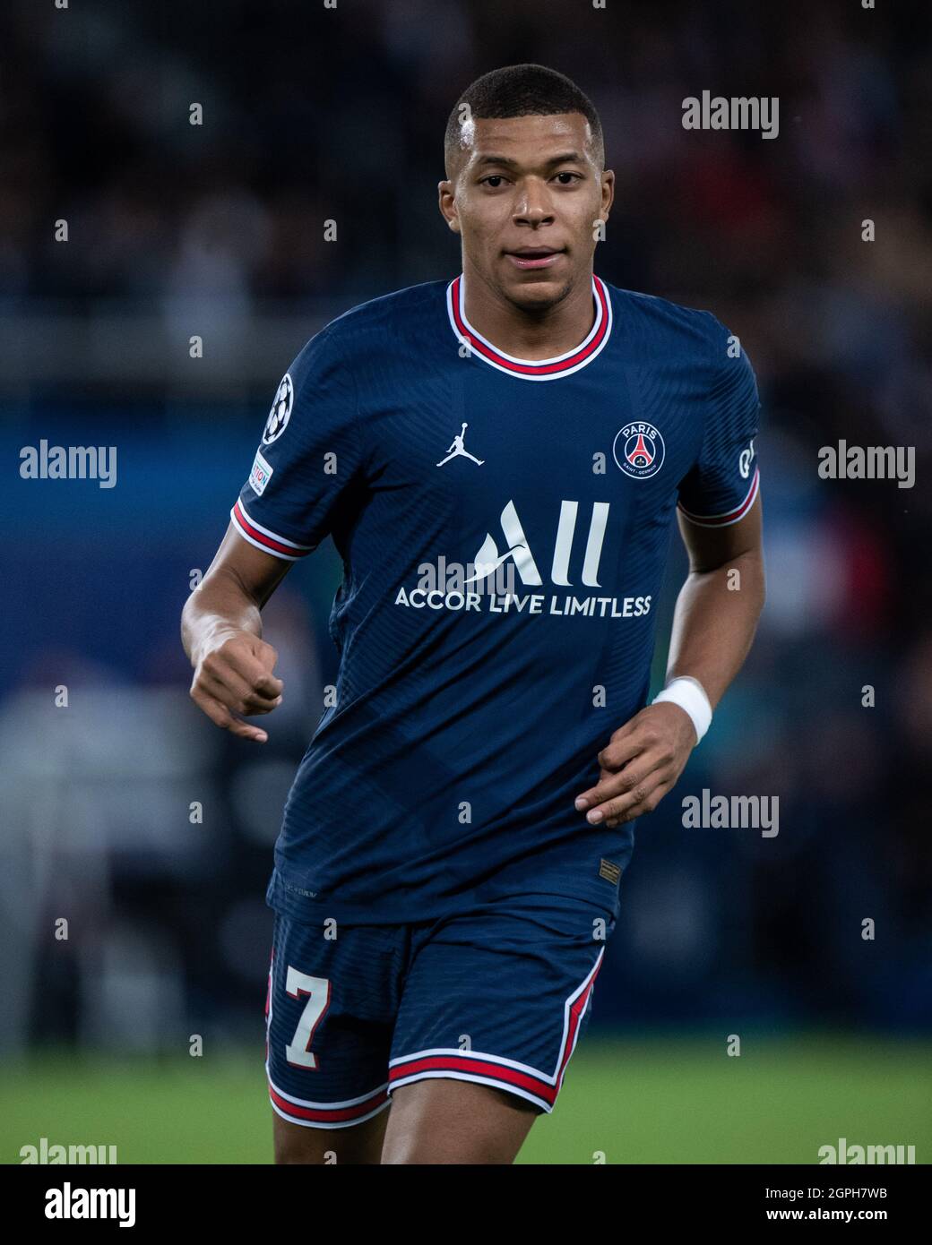 Kylian Mbappé of Paris Saint-Germain during the UEFA Champions League ...