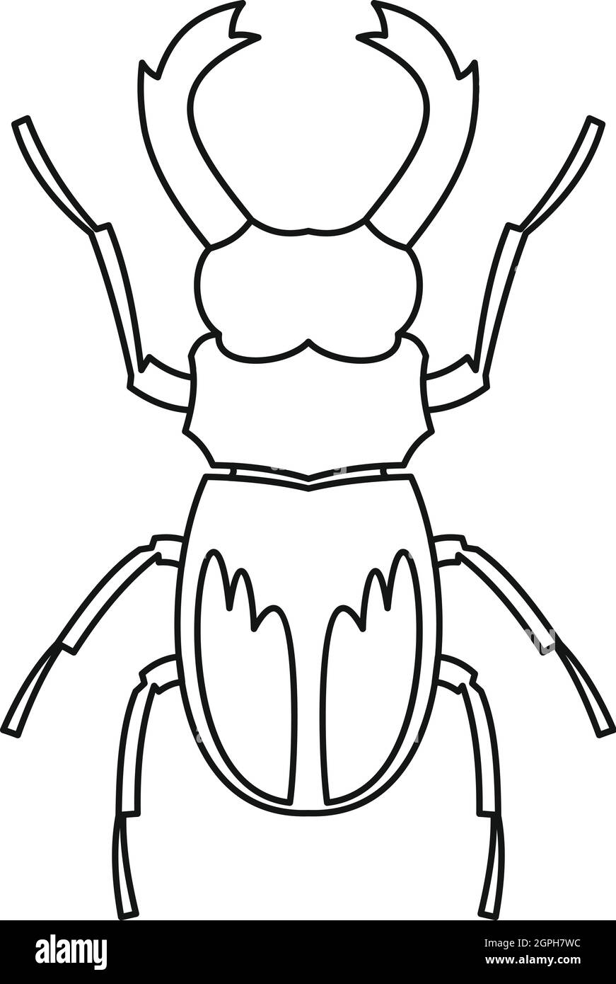 Rhinoceros beetle icon, outline style Stock Vector Image & Art - Alamy