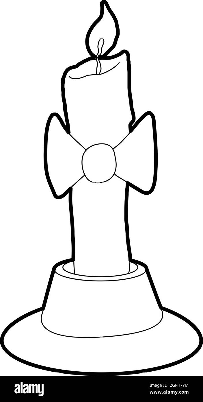 Candle christmas wick party Stock Vector Images - Alamy