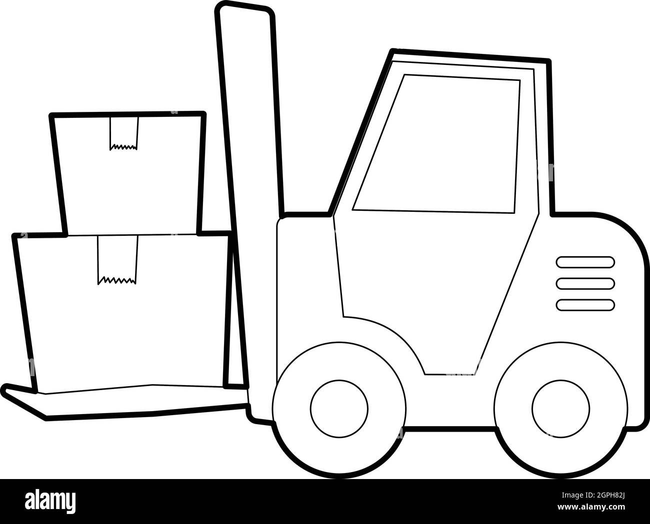 Forklift icon, outline style Stock Vector Image & Art - Alamy