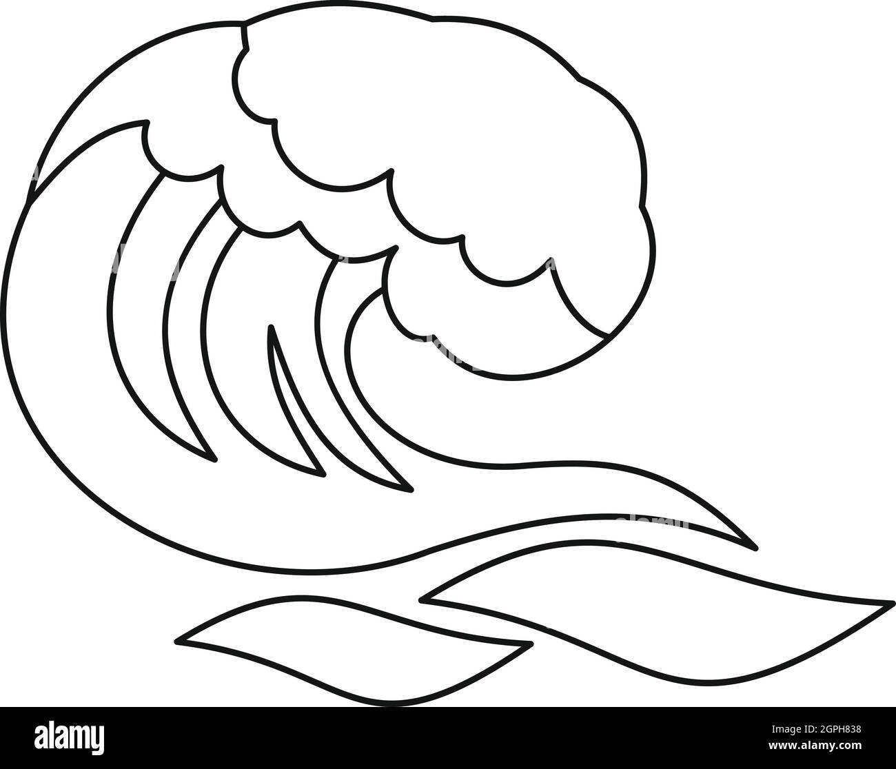 Ocean tidal wave Black and White Stock Photos & Images - Alamy