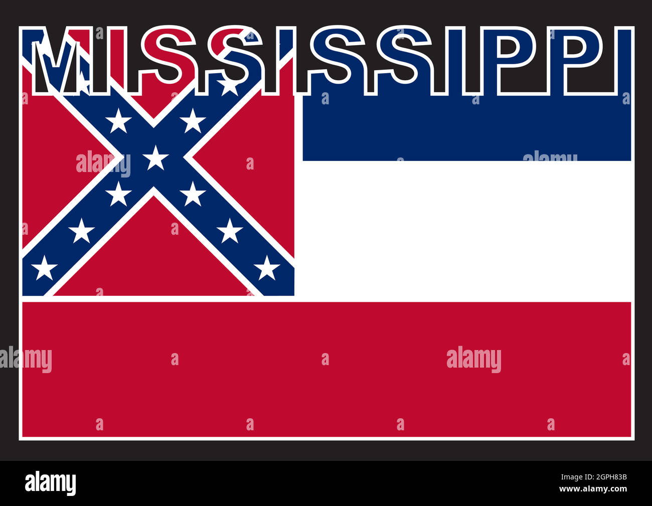 Mississippi Text Flag Stock Vector Image & Art - Alamy