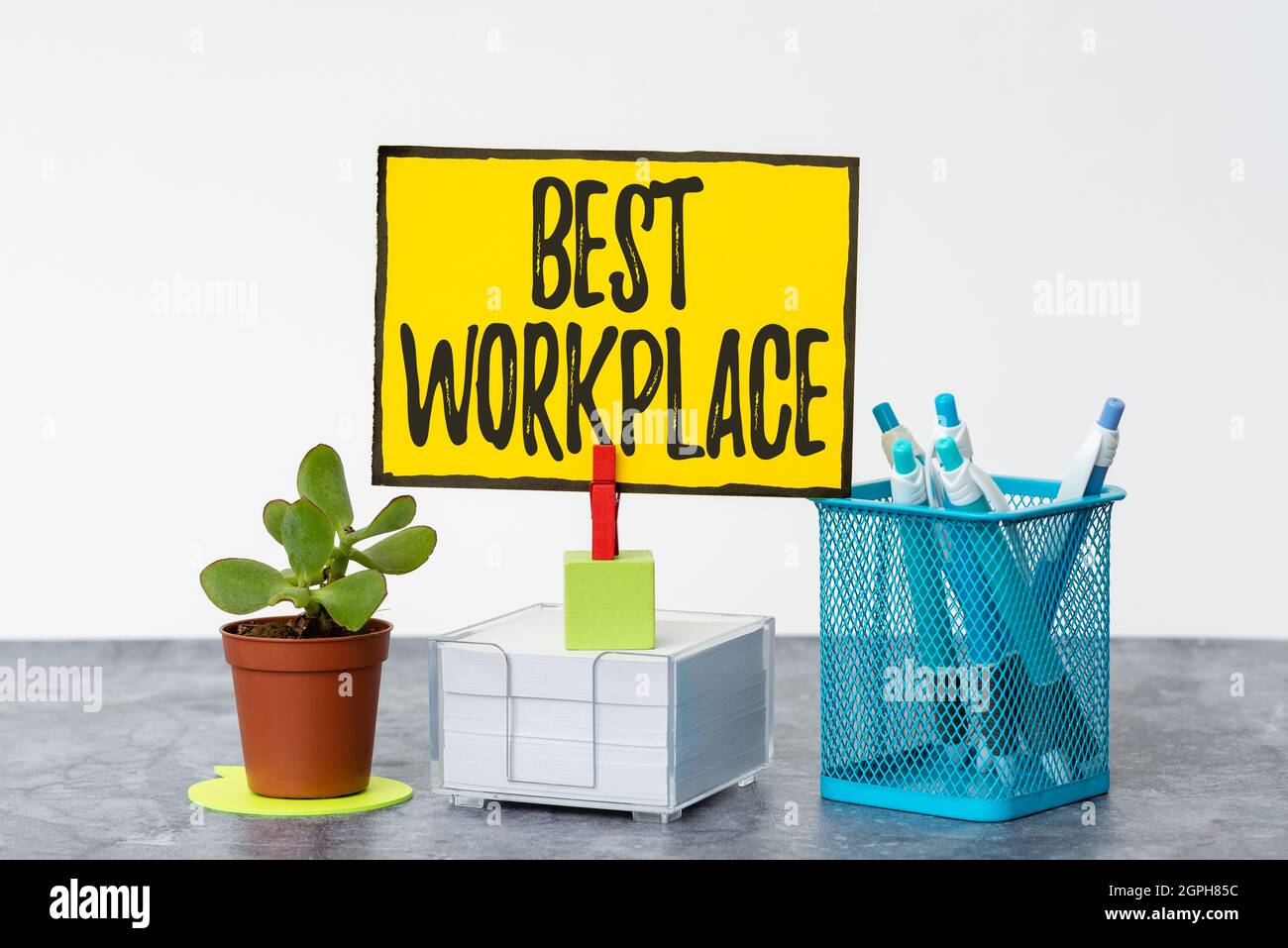 Text sign showing Best Workplace. Word Written on Ideal company to work ...