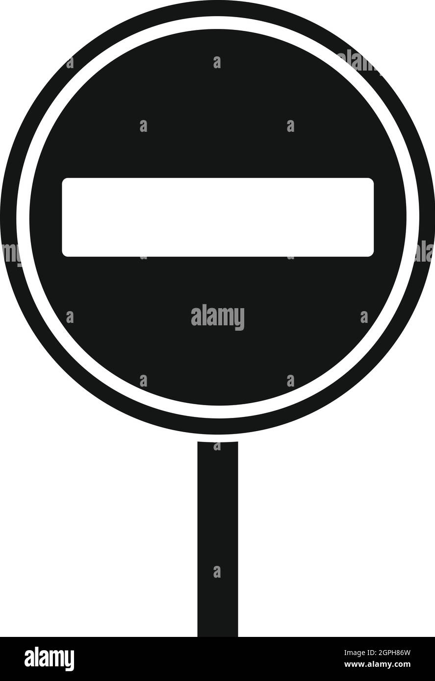 No entry sign icon, simple style Stock Vector Image & Art - Alamy