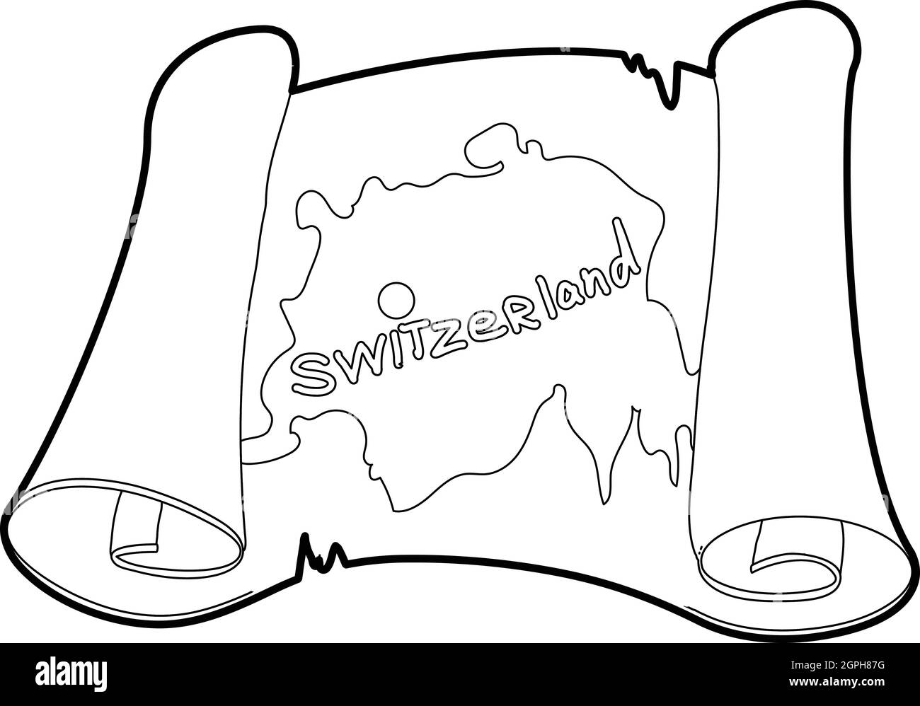 Isolated europe outline island Stock Vector Images - Alamy