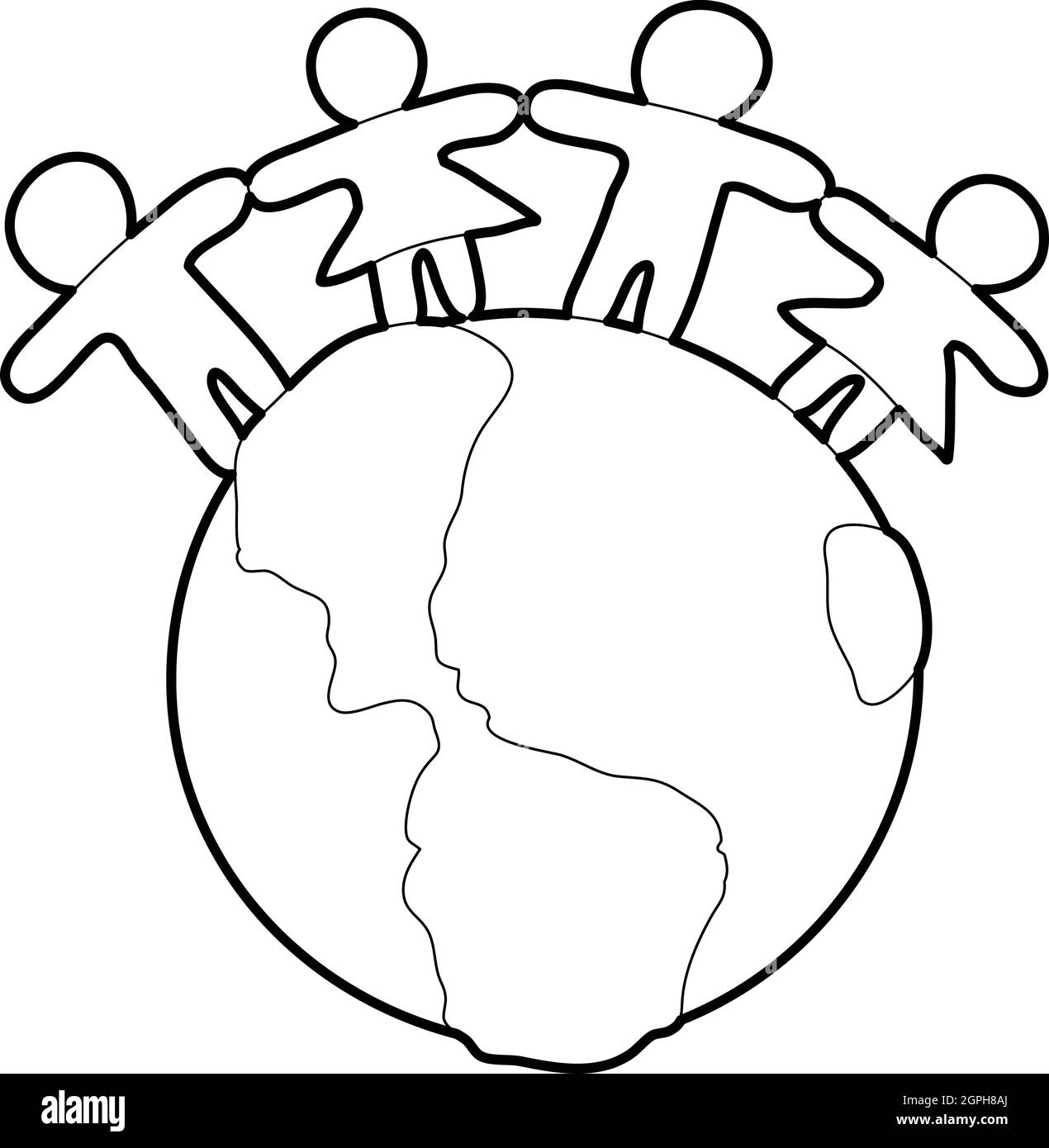 Globe icon, outline style Stock Vector Image & Art - Alamy