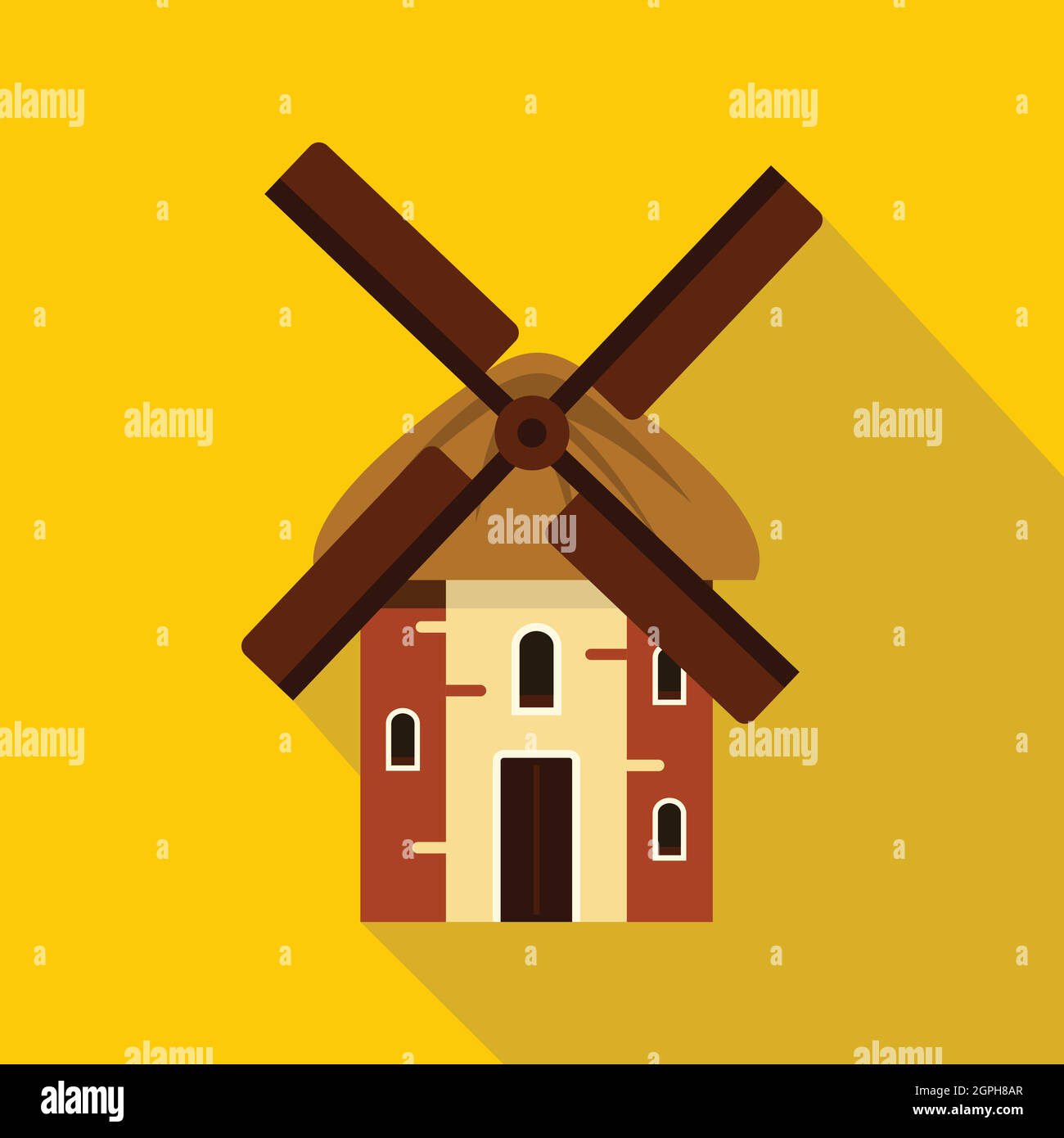 Mill icon, flat style Stock Vector Image & Art - Alamy