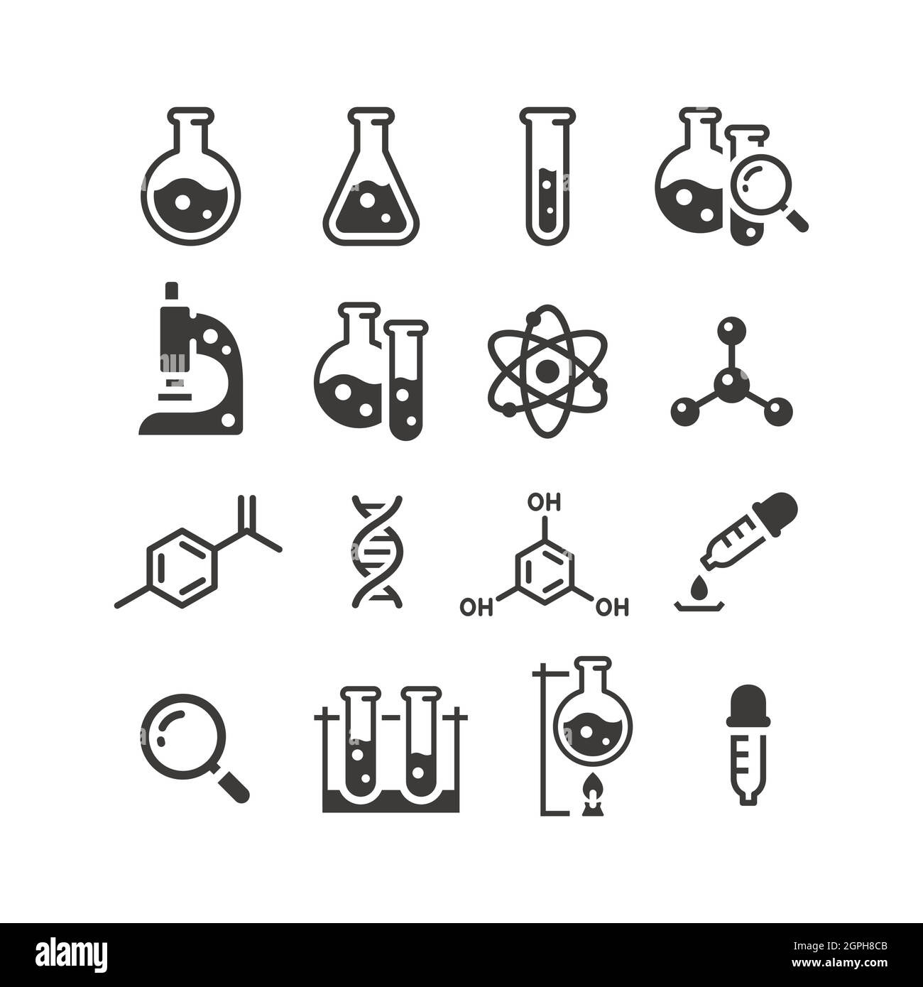Atom science molecule icon Stock Vector Images - Alamy