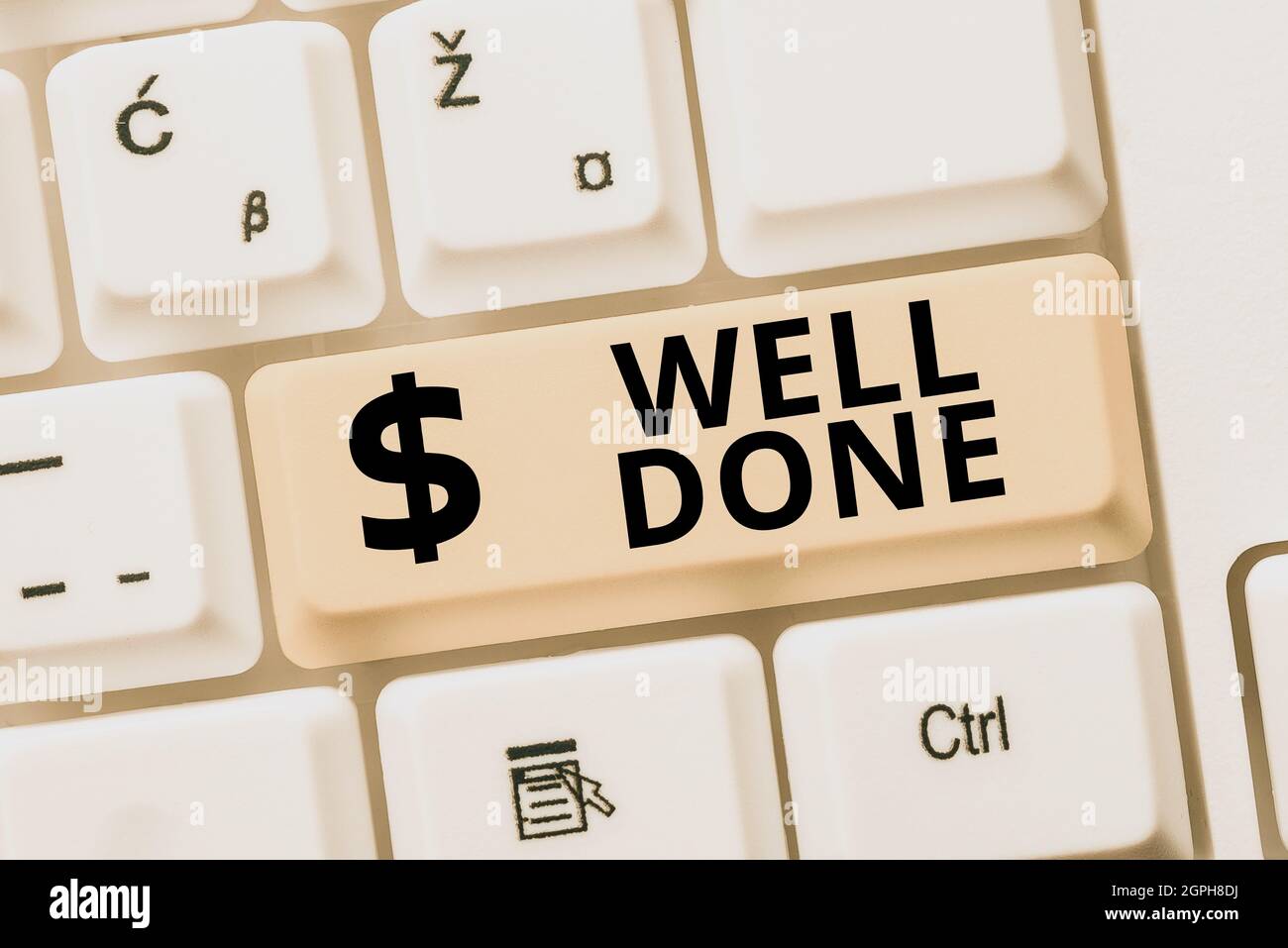 Writing displaying text Well Done. Word for used praising person or ...