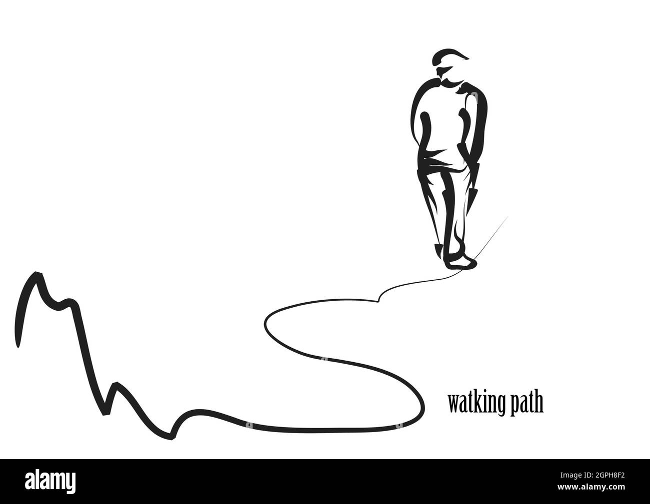 Walking path symbol hi-res stock photography and images - Alamy