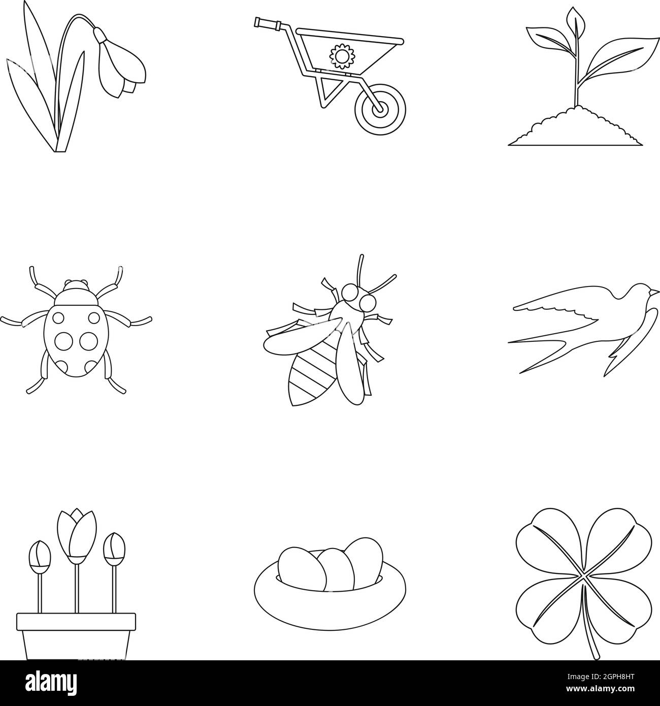 Fresh eggs icon outline Cut Out Stock Images & Pictures - Alamy