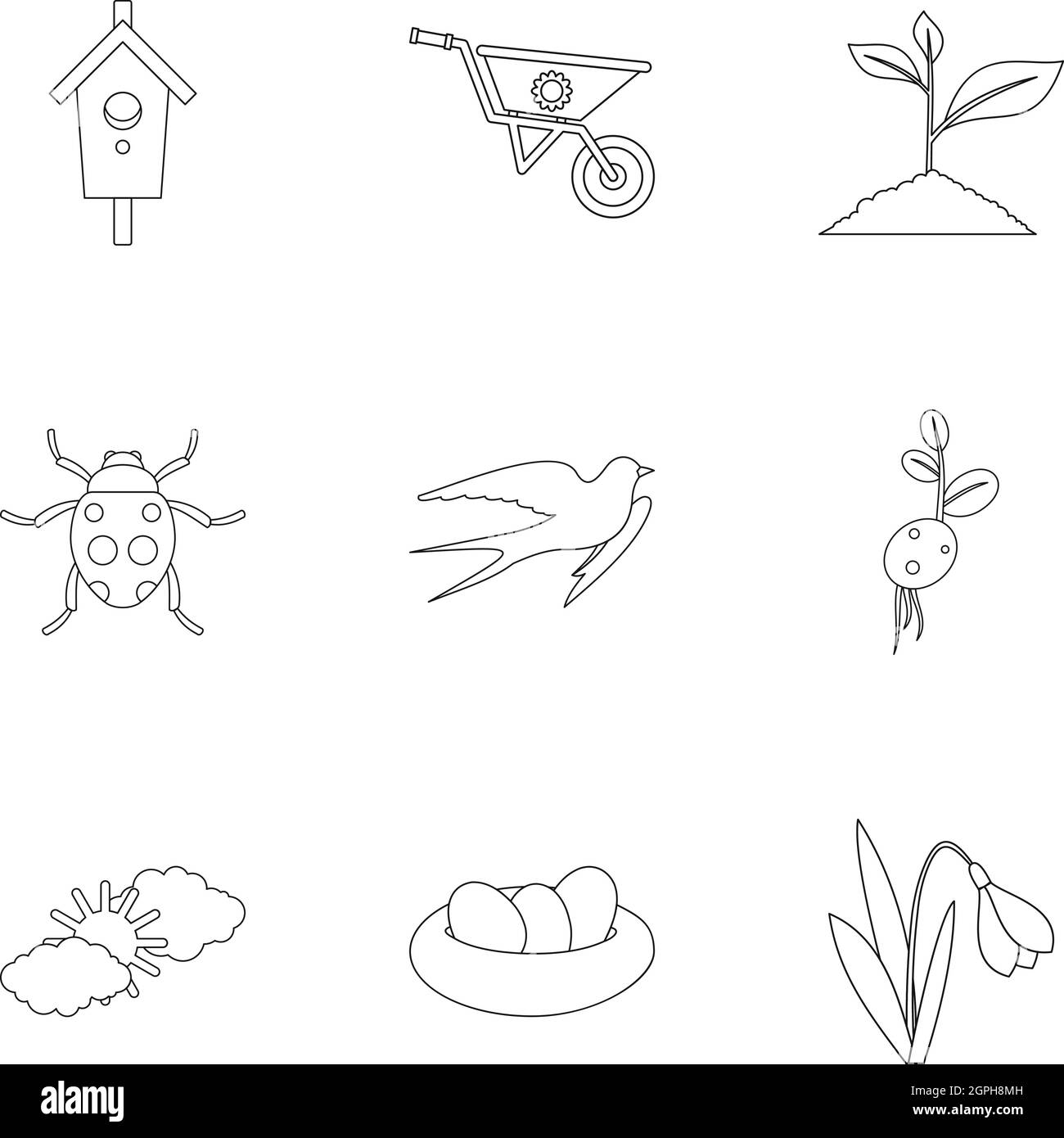 Farming icons set, outline style Stock Vector Image & Art - Alamy