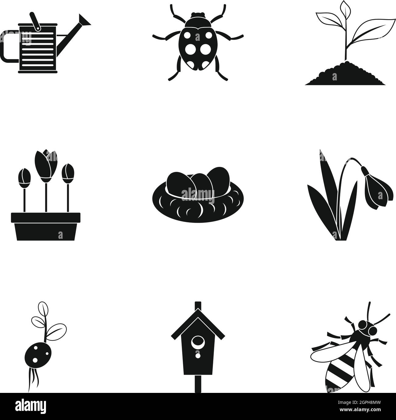 Farming icons set, simple style Stock Vector Image & Art - Alamy