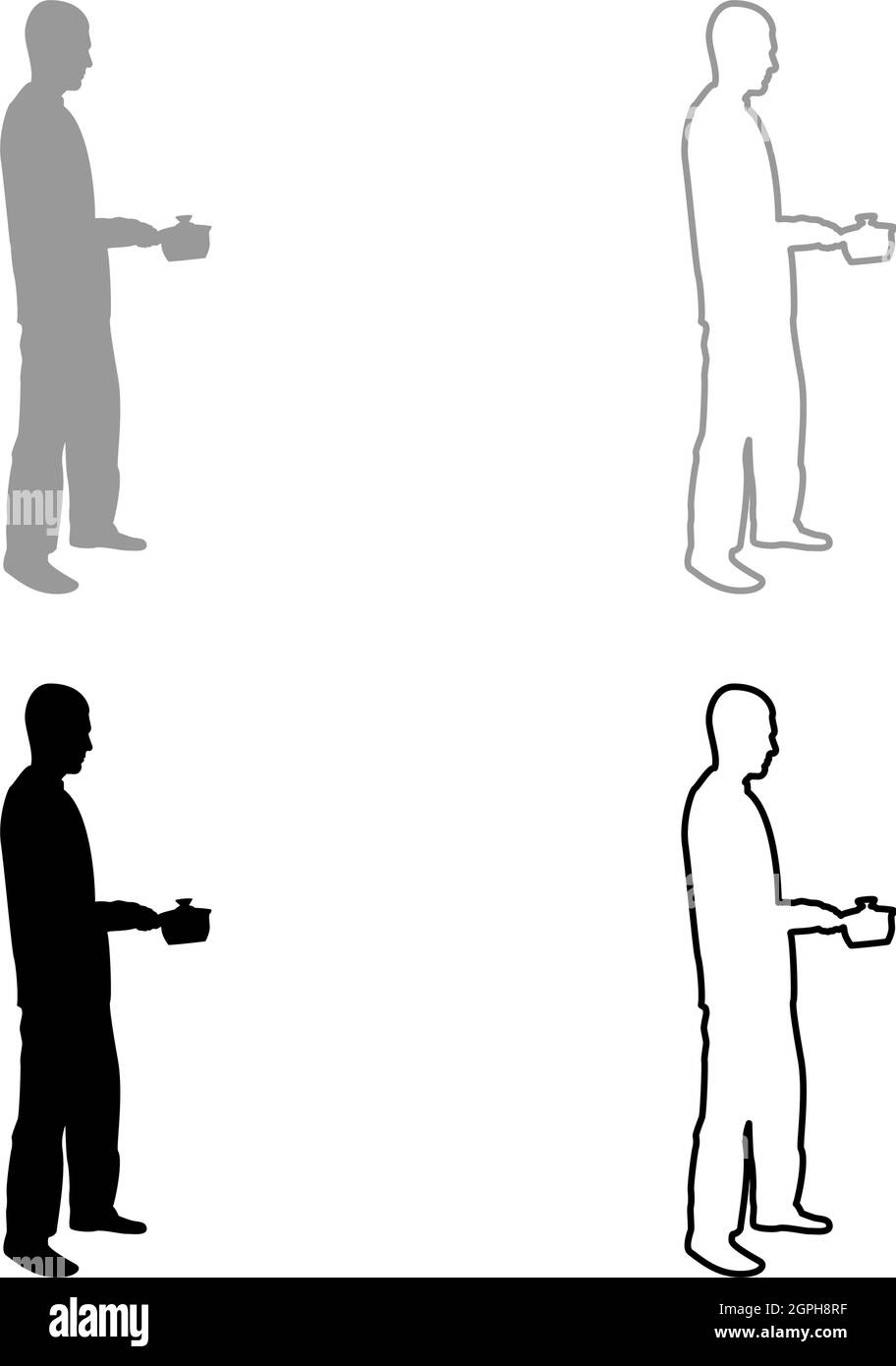 Man Cooking Silhouette