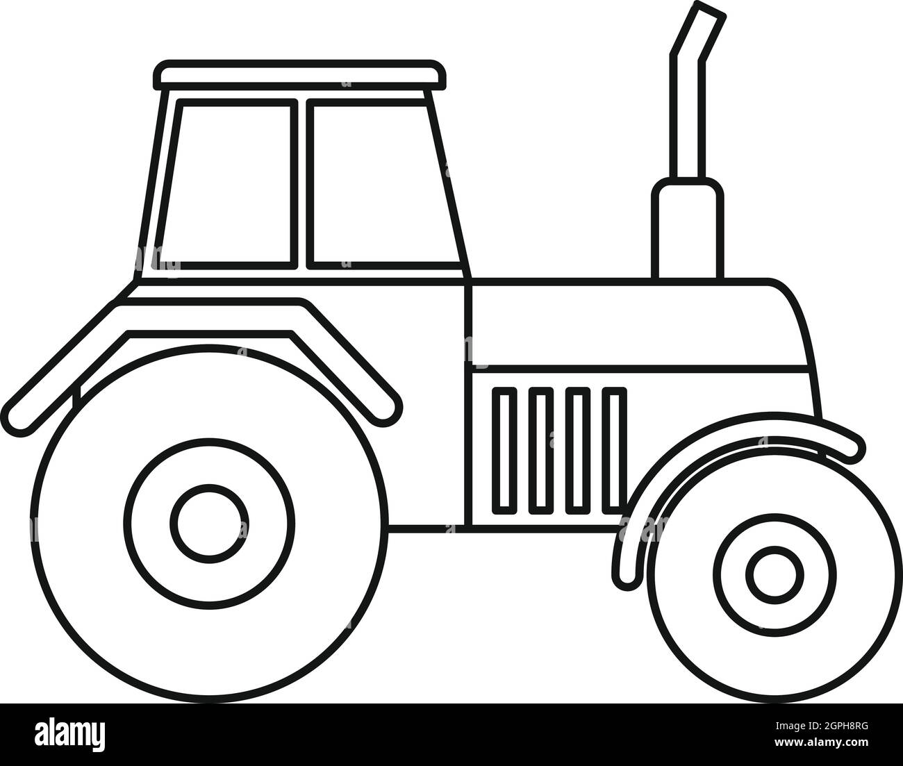 Tractor icon, outline style Stock Vector Image & Art - Alamy