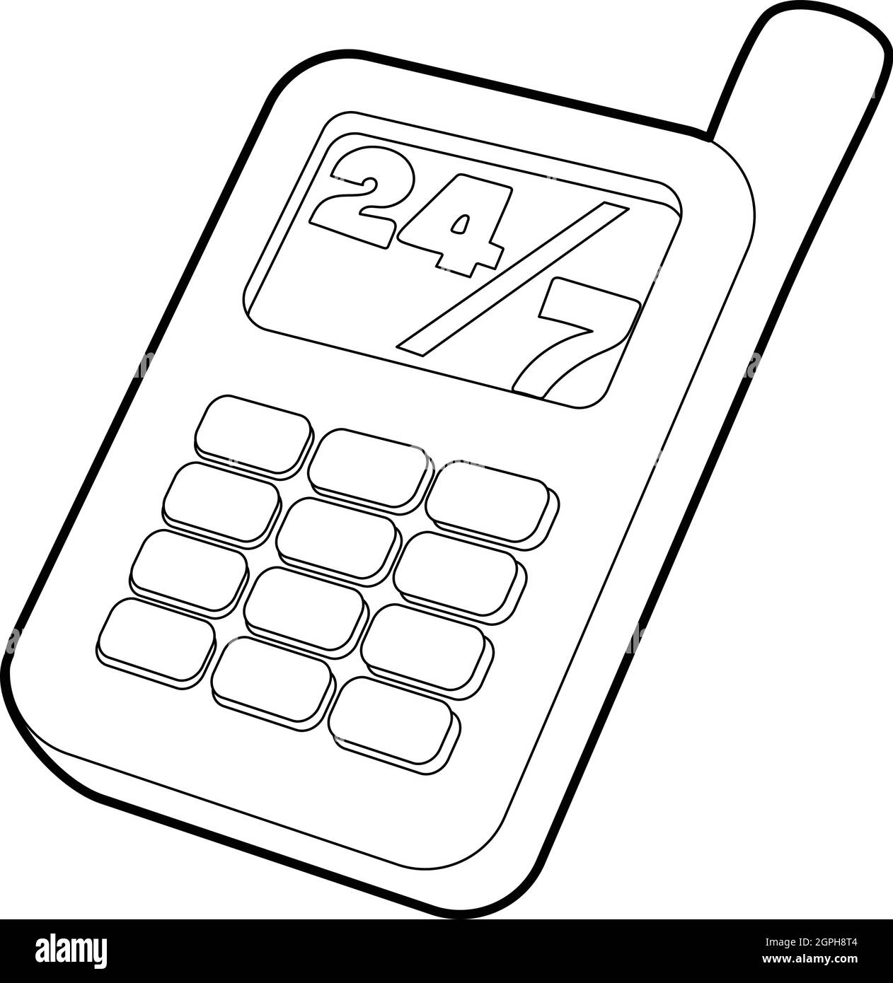 Mobile equipment icon outline hi-res stock photography and images - Alamy