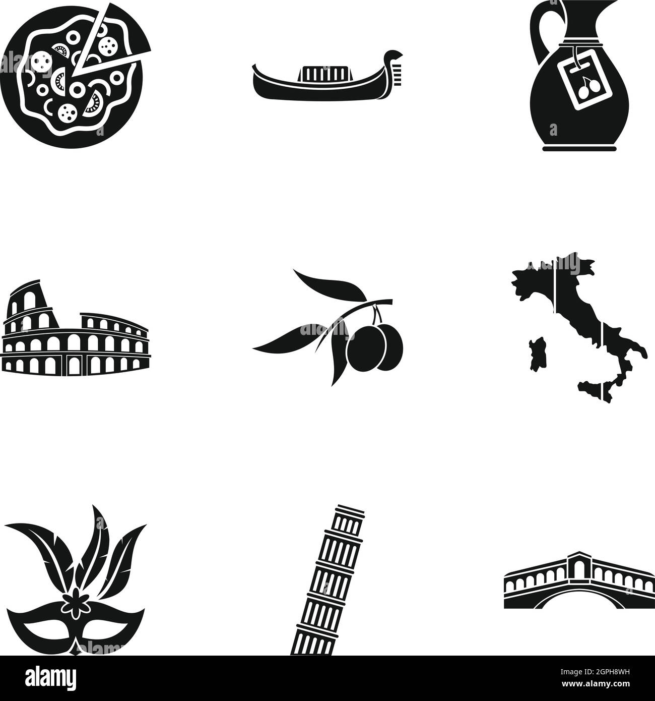 Historical map of italy Stock Vector Images - Alamy