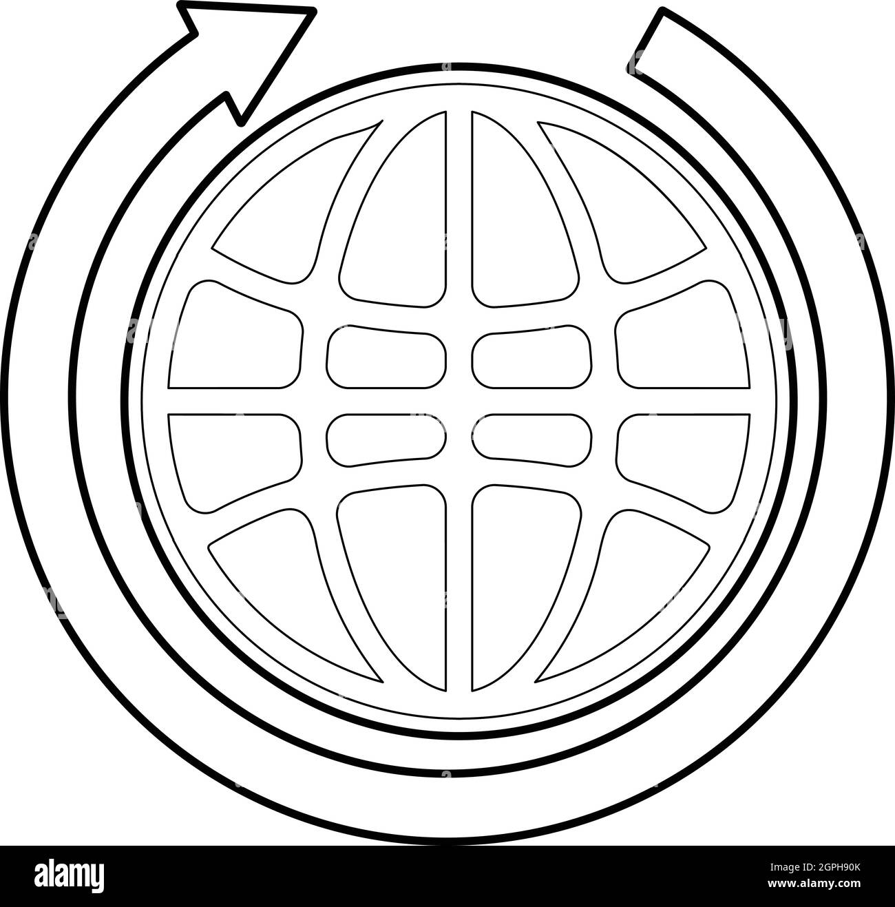 Earth icon, outline style Stock Vector Image & Art - Alamy