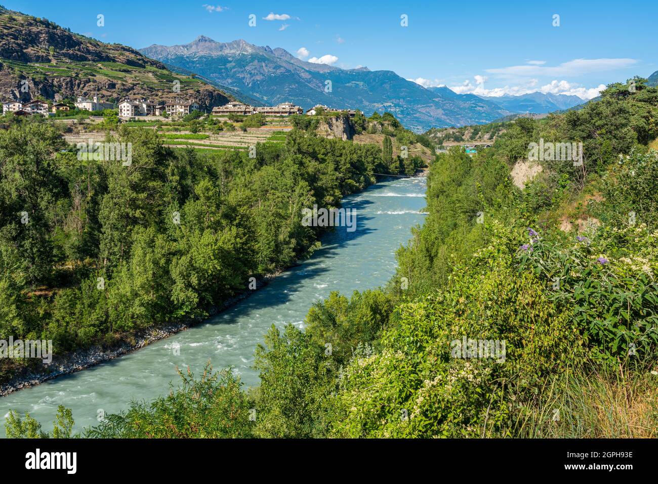 North of river dora baltea hi-res stock photography and images - Alamy