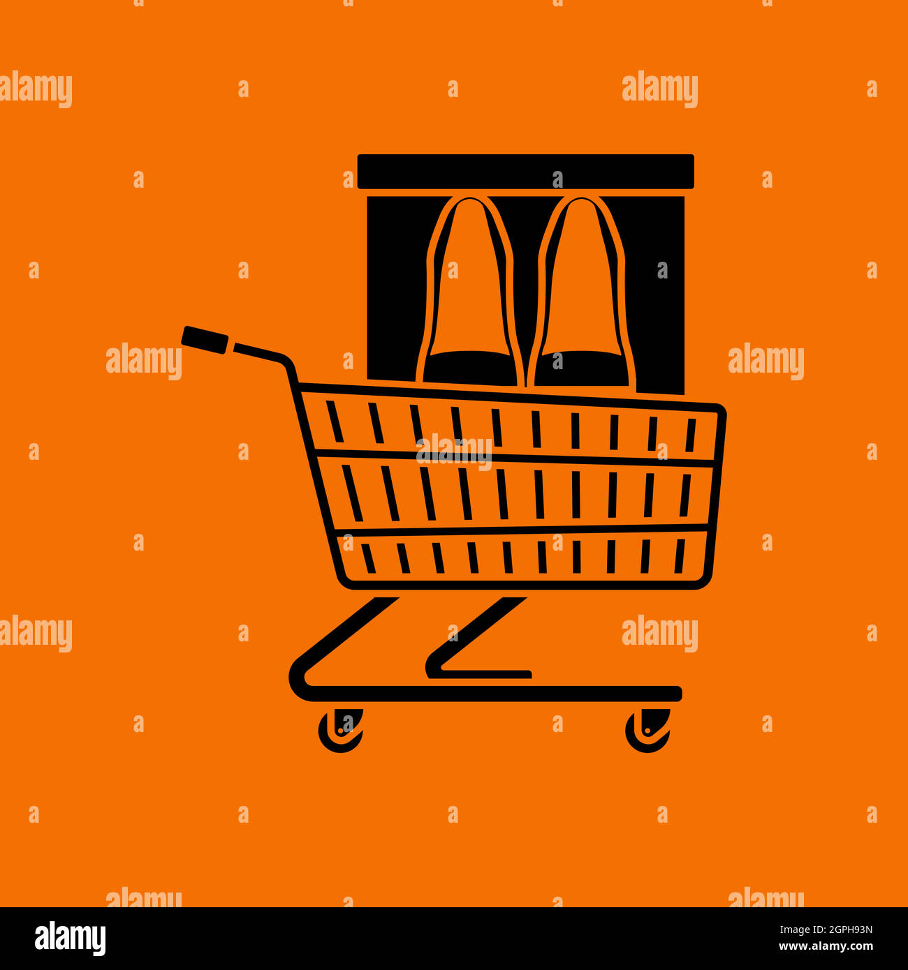 Gift in box orange Stock Vector Images - Alamy