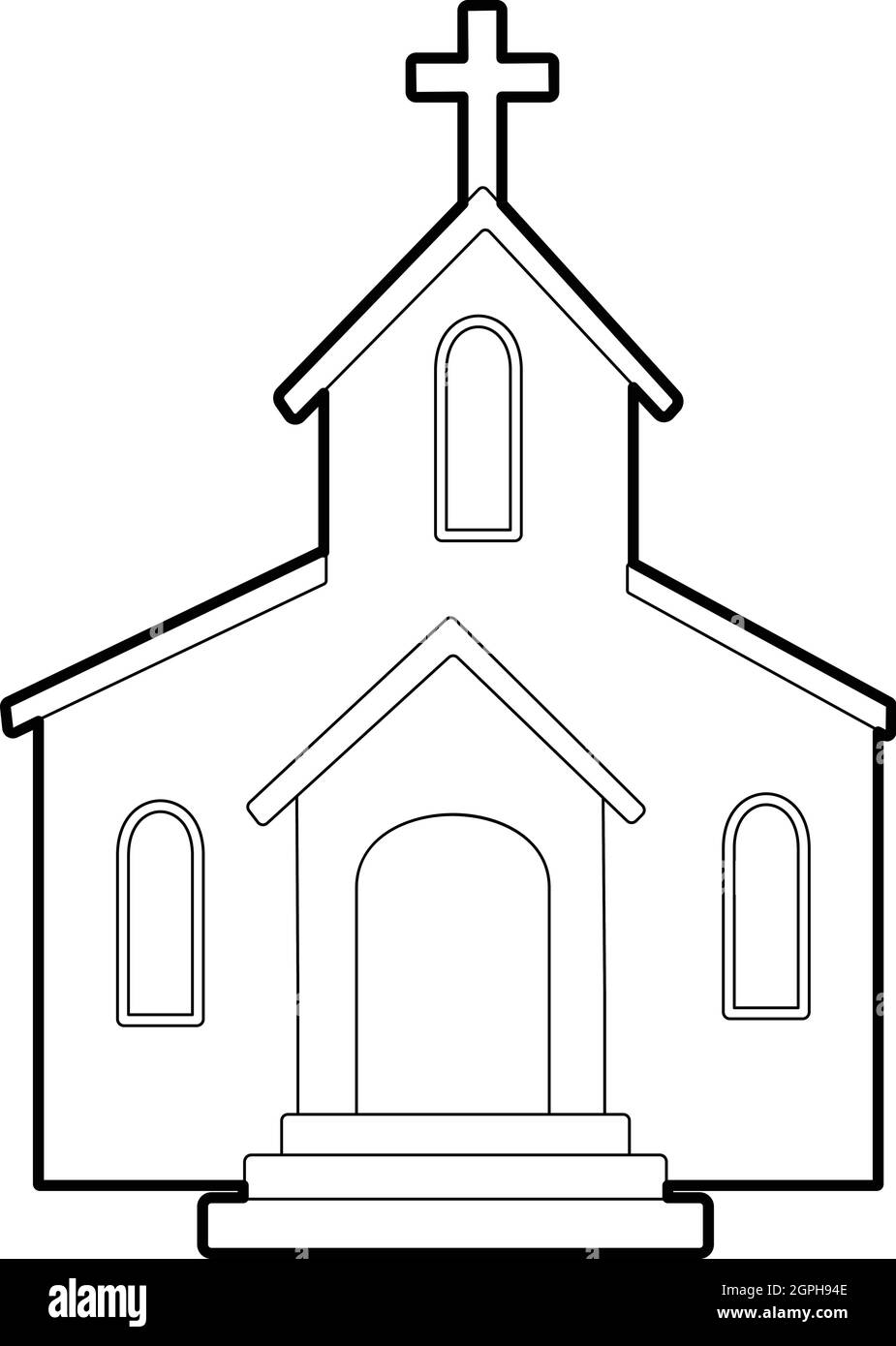 Church icon, outline style Stock Vector Image & Art - Alamy