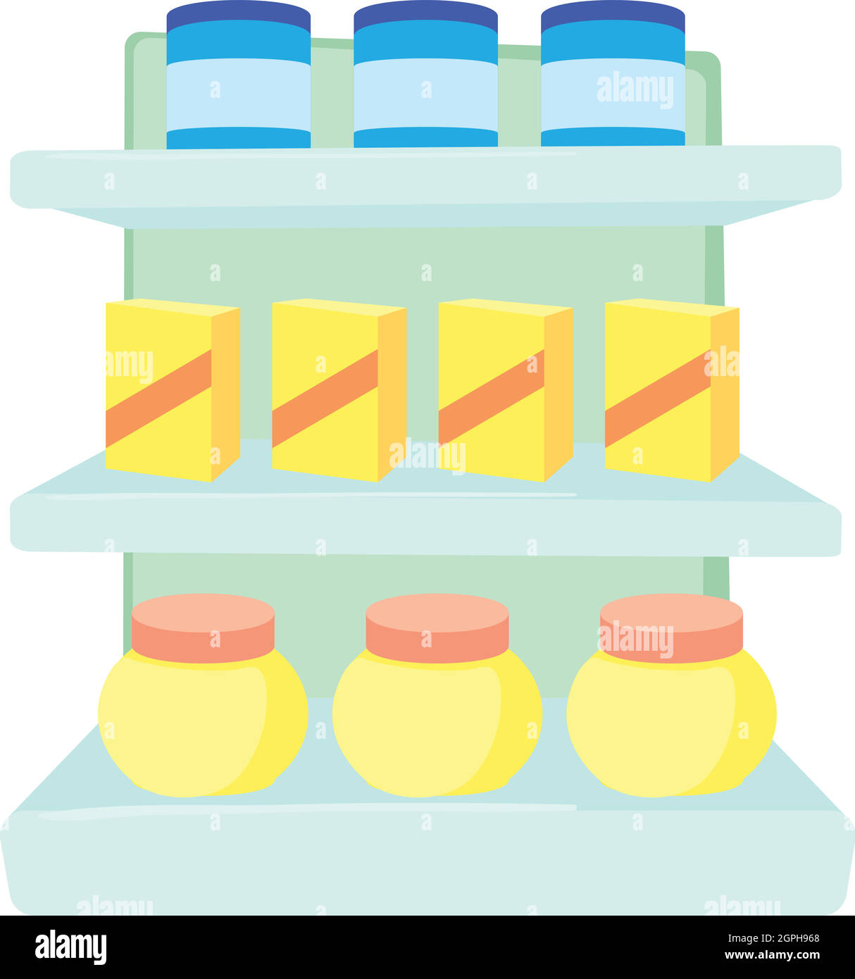 Cartoon interior grocery store hi-res stock photography and images - Alamy