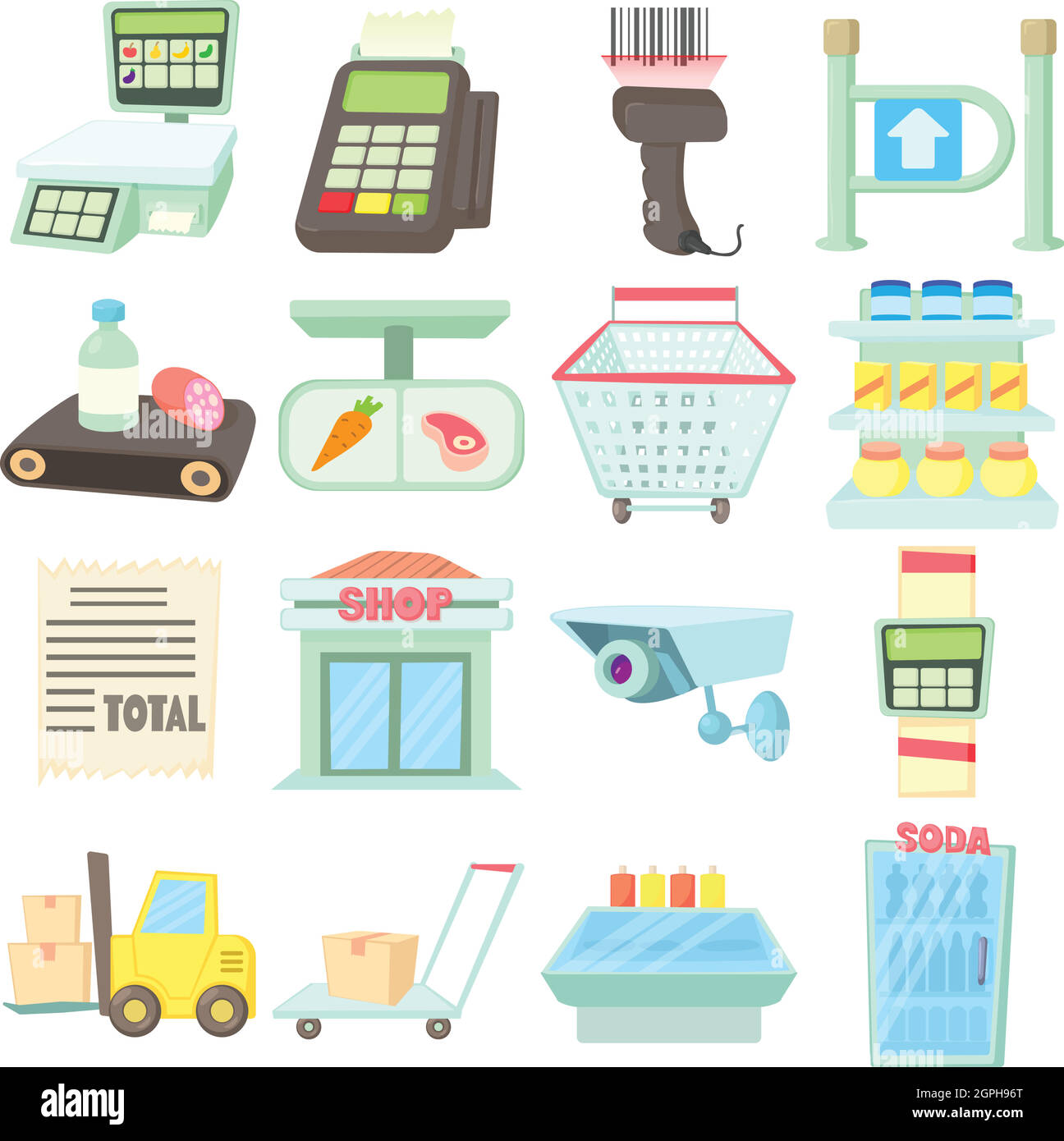 Cash set cartoon vector hi-res stock photography and images - Alamy