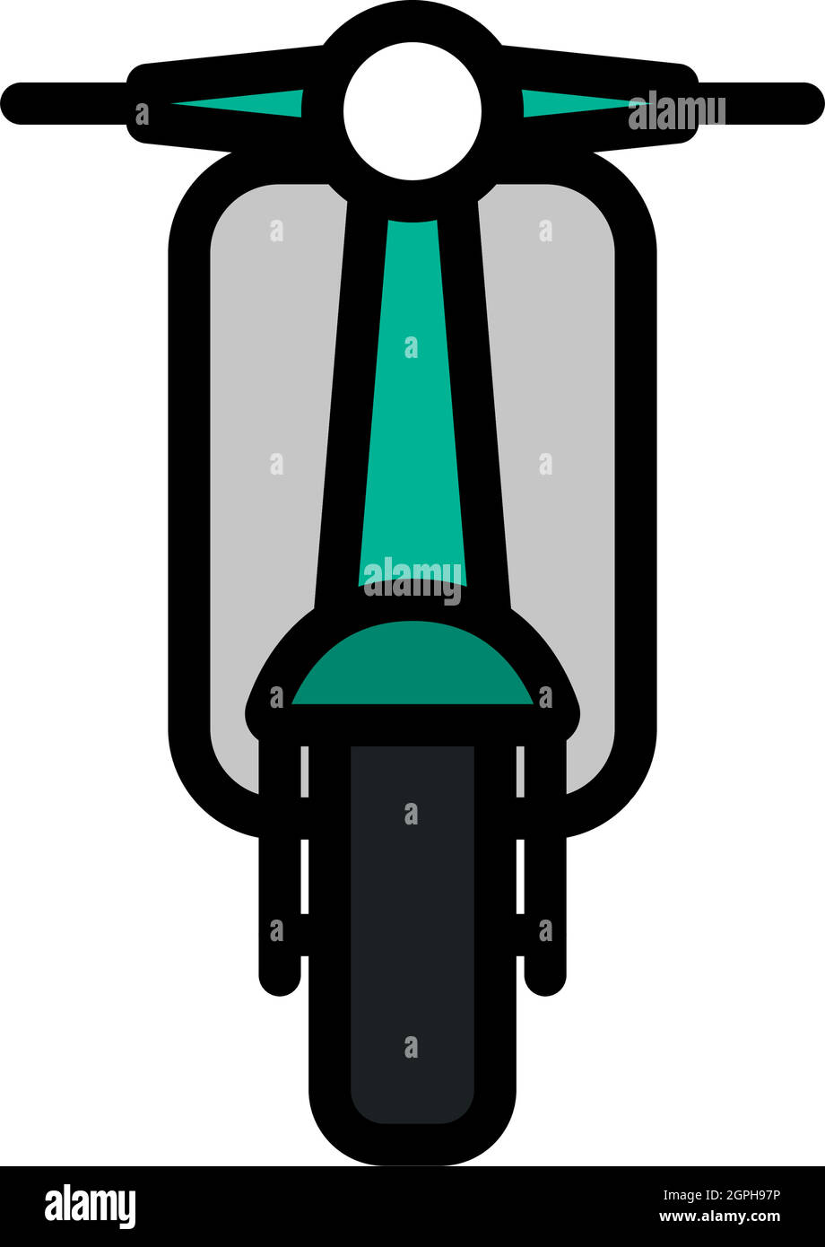 Scooter front view Stock Vector Images - Alamy