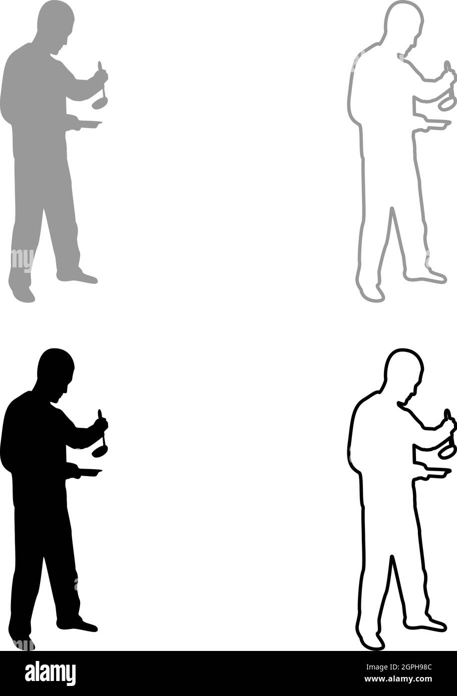 Black man in kitchen cooking Cut Out Stock Images & Pictures - Alamy