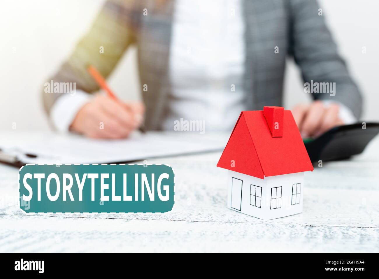 Inspiration showing sign Storytelling. Word Written on activity writing ...