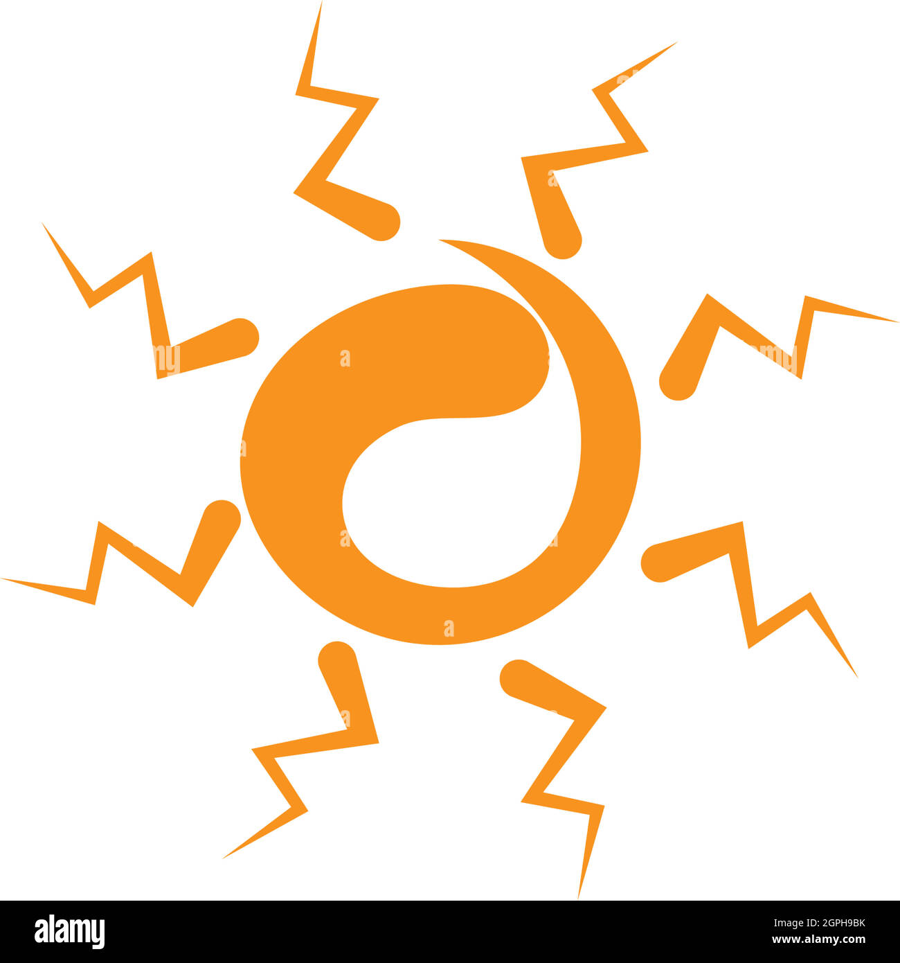 Sun logo vector icon round summer hi-res stock photography and images ...