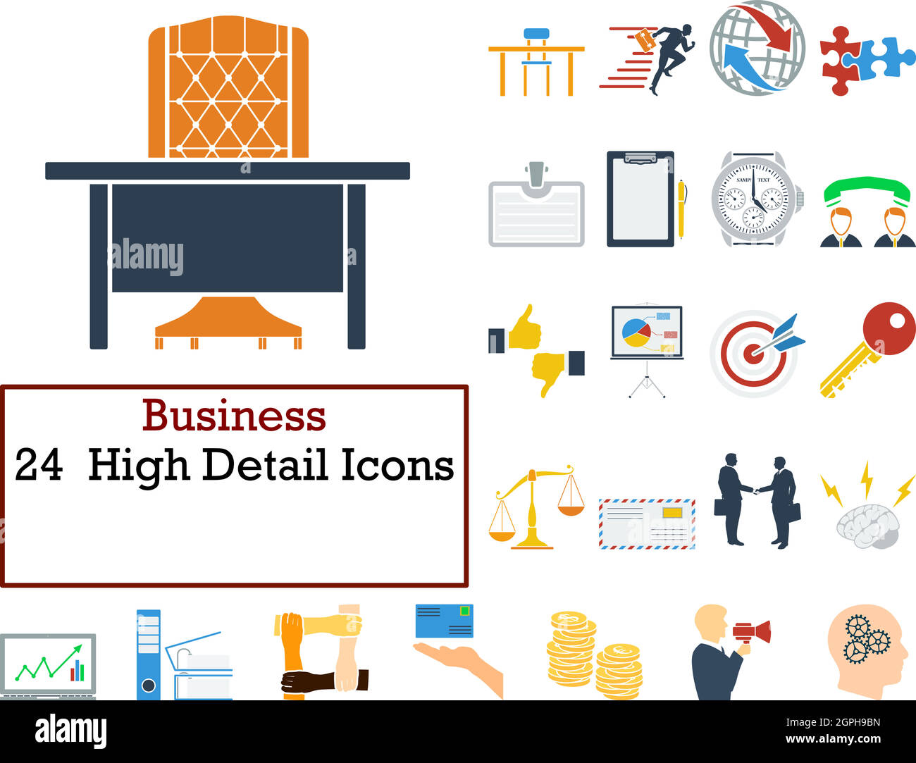 Business Icon Set Stock Vector Image & Art - Alamy
