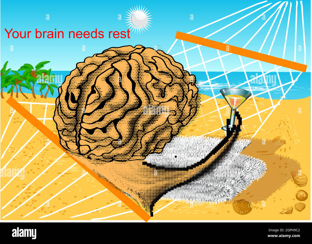 Your brain needs rest Stock Vector Image & Art - Alamy