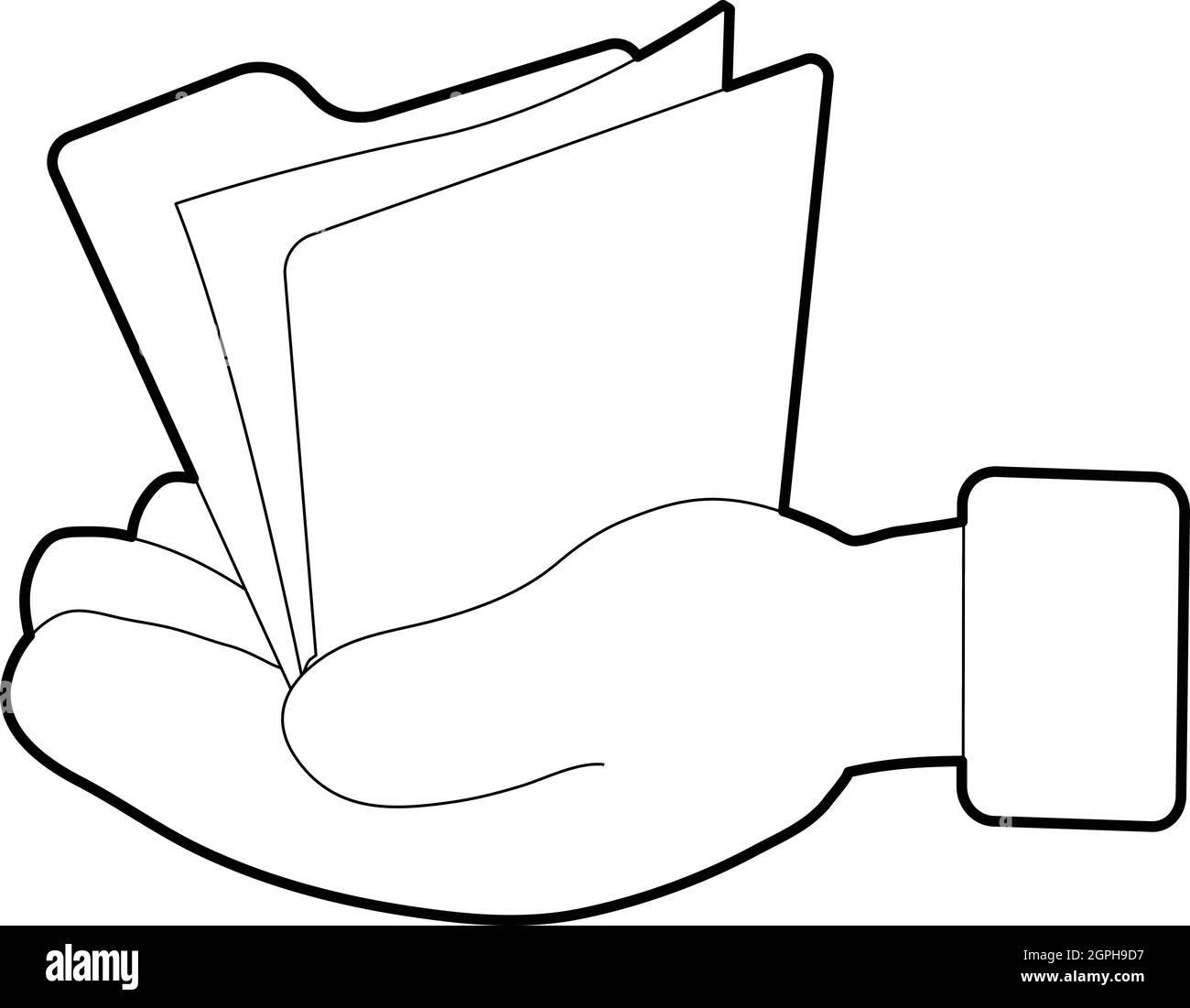 Hand holding file folder icon, isometric 3d style Stock Vector Image ...