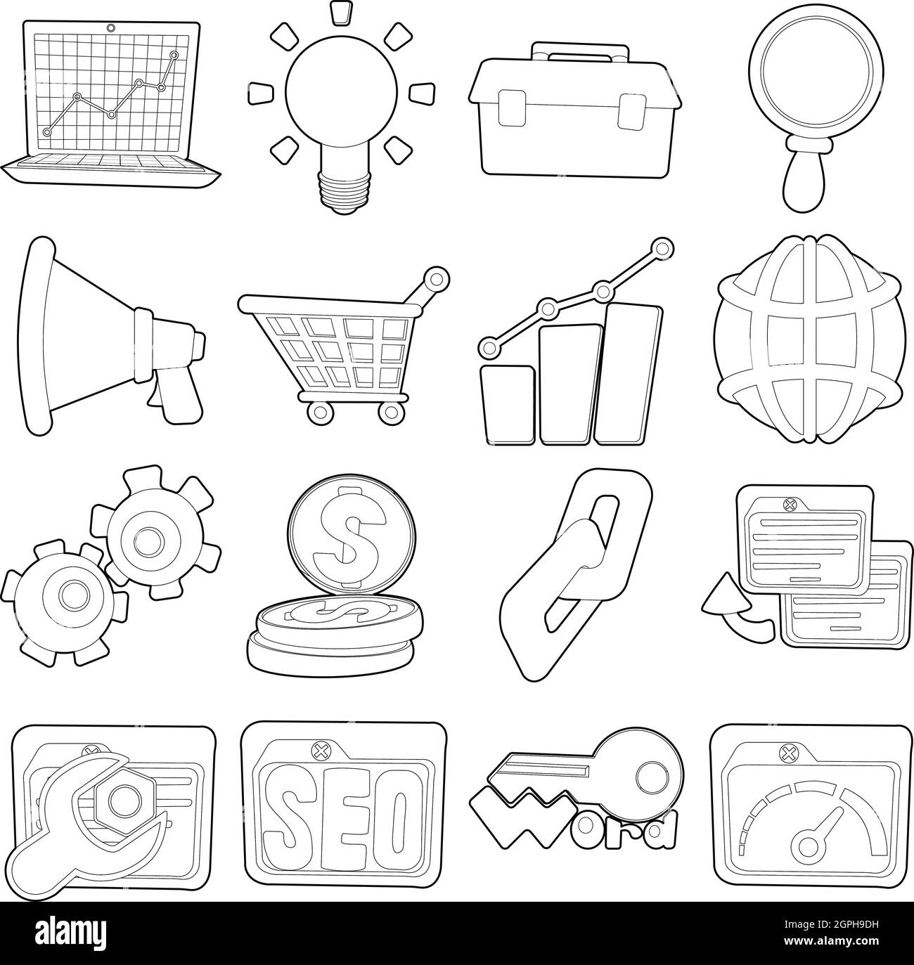 Simple chart outline Black and White Stock Photos & Images - Alamy