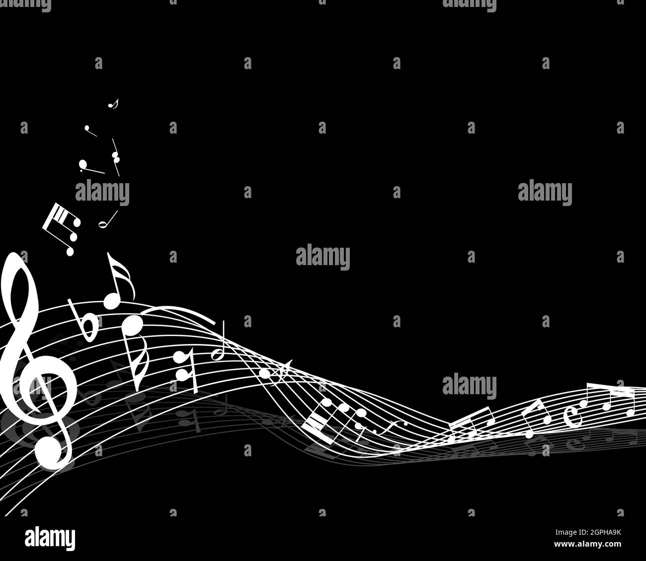 Musical note minim Black and White Stock Photos & Images - Alamy