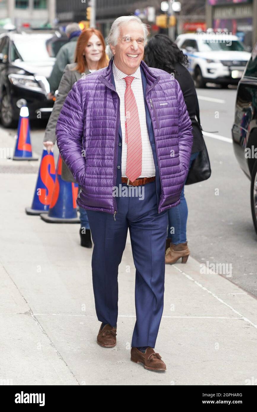 New York - NY - 20190402 Henry Winkler was seen arriving at 'The Late ...