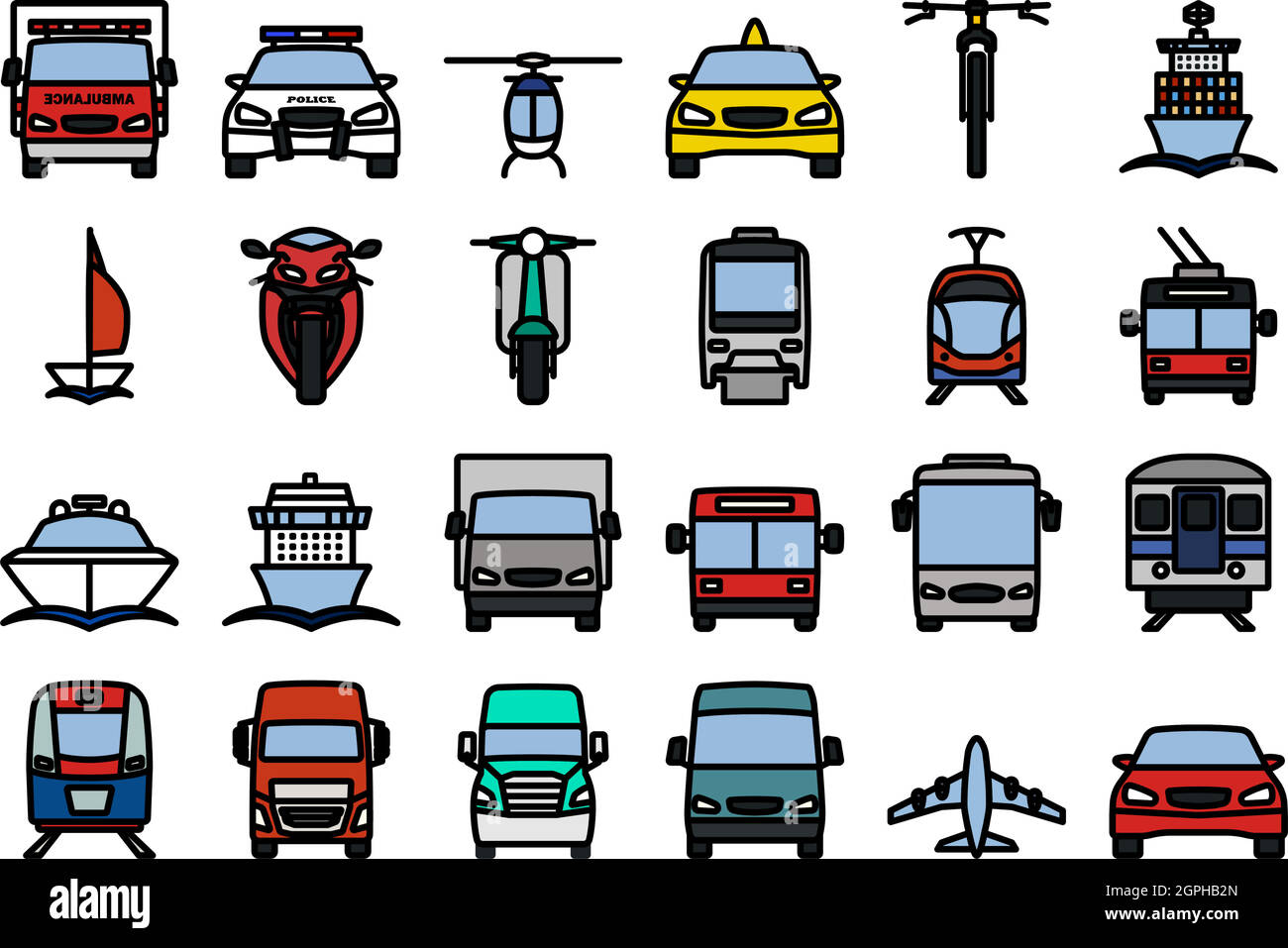 Transport Icon Set Stock Vector Image & Art - Alamy