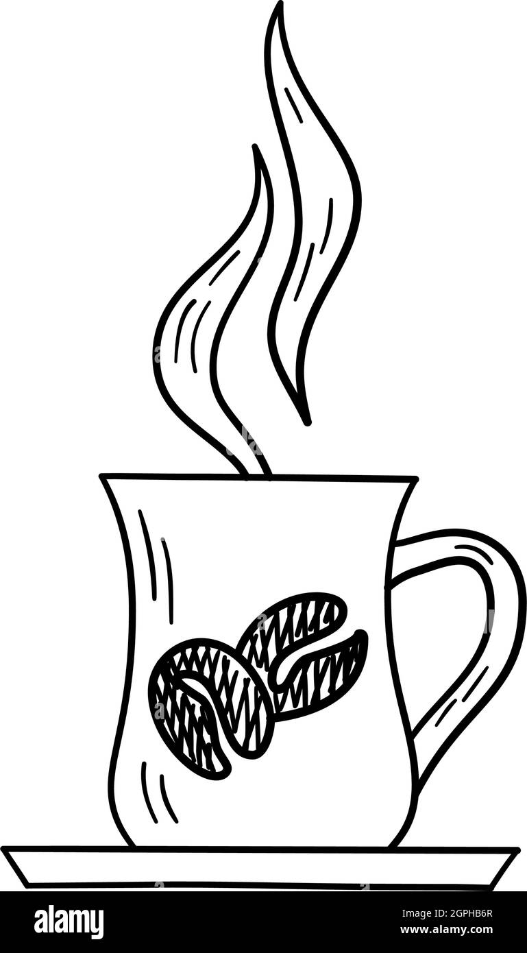 Ceramic porcelain cup sketch Stock Vector Images - Alamy