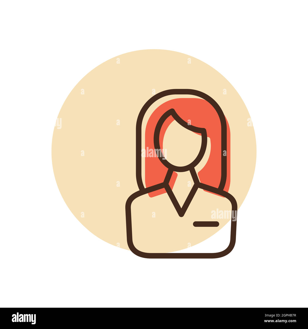 User icon of woman outline icon. Business sign Stock Vector Image & Art ...