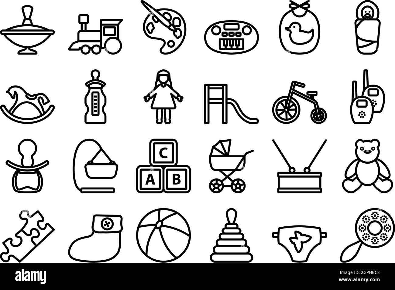 Baby Icon Set Stock Vector Image & Art - Alamy